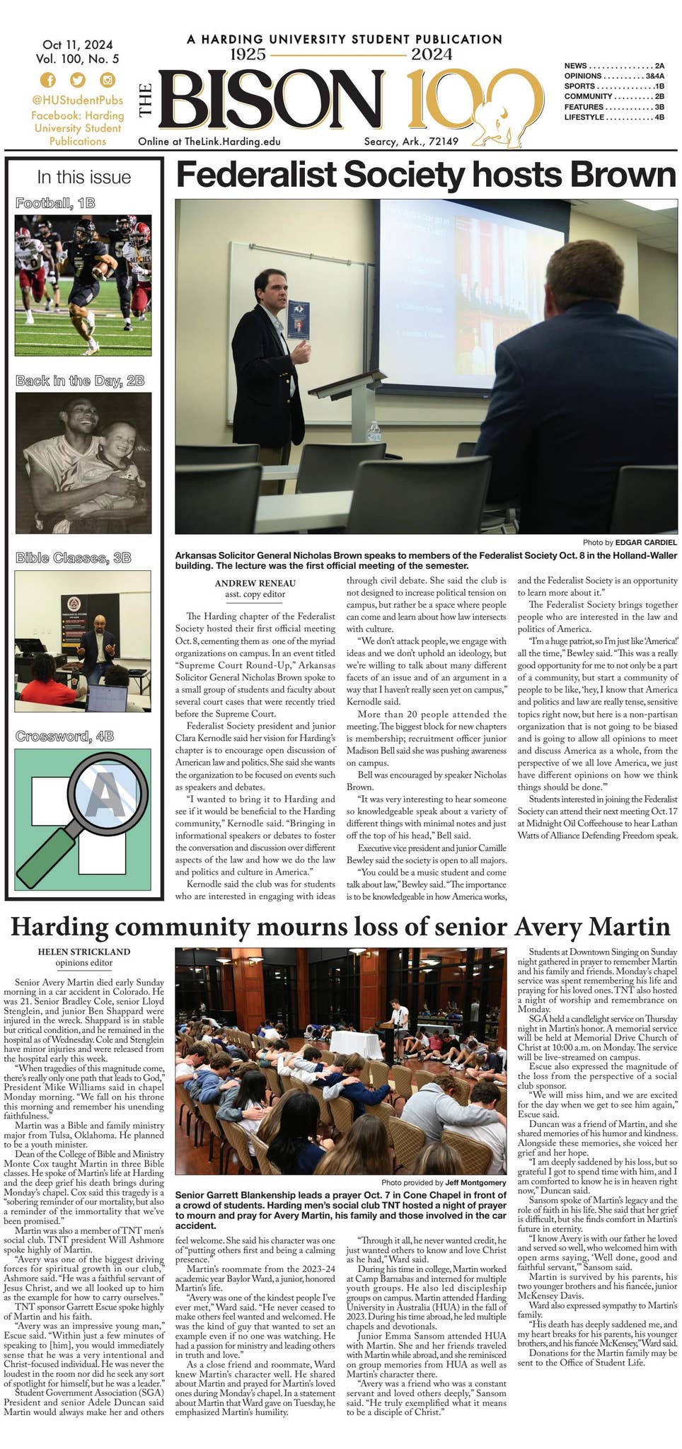 The Bison - Vol. 100 No. 5 by Harding University Student Publications - Issuu