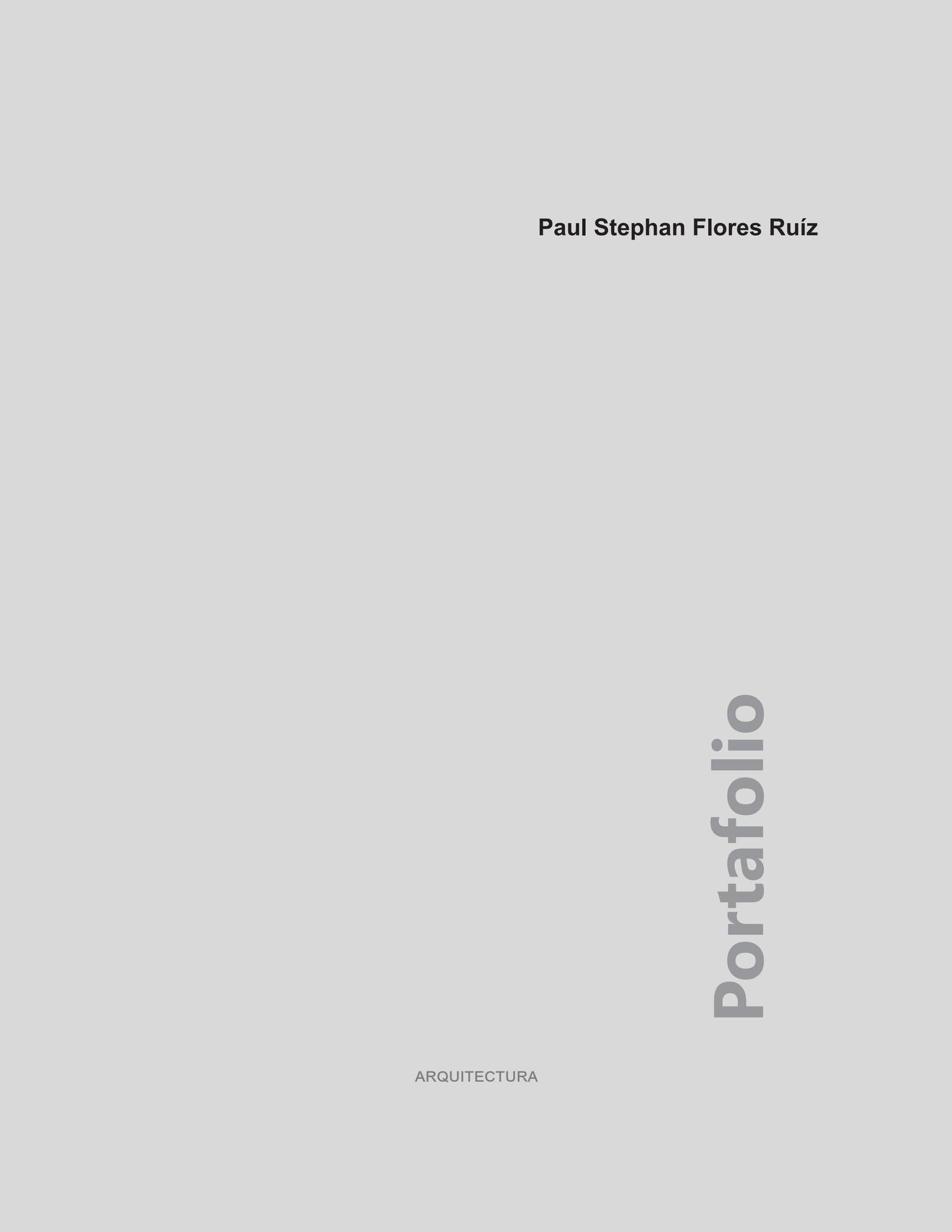 Portafolio de Arquitectura by PAUL STEPHAN FLORES RUIZ - Issuu