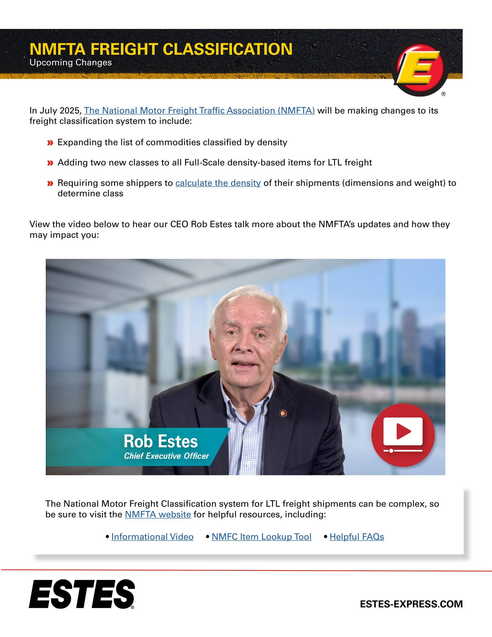 NMFTA Classification Overview by Estes - Issuu