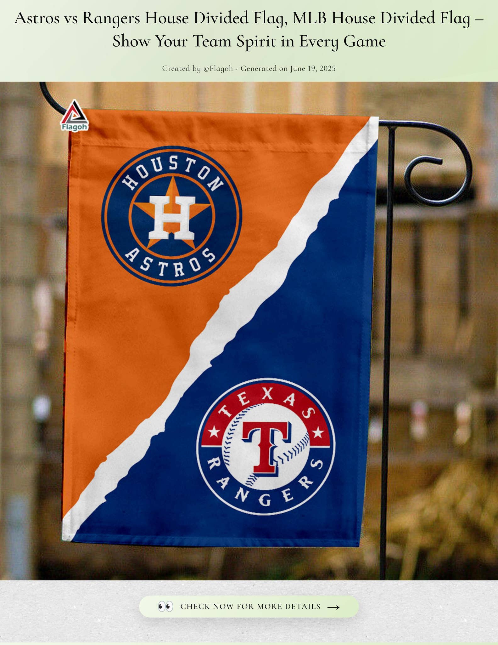 Astros vs Rangers House Divided Flag, MLB House Divided Flag – Show ...