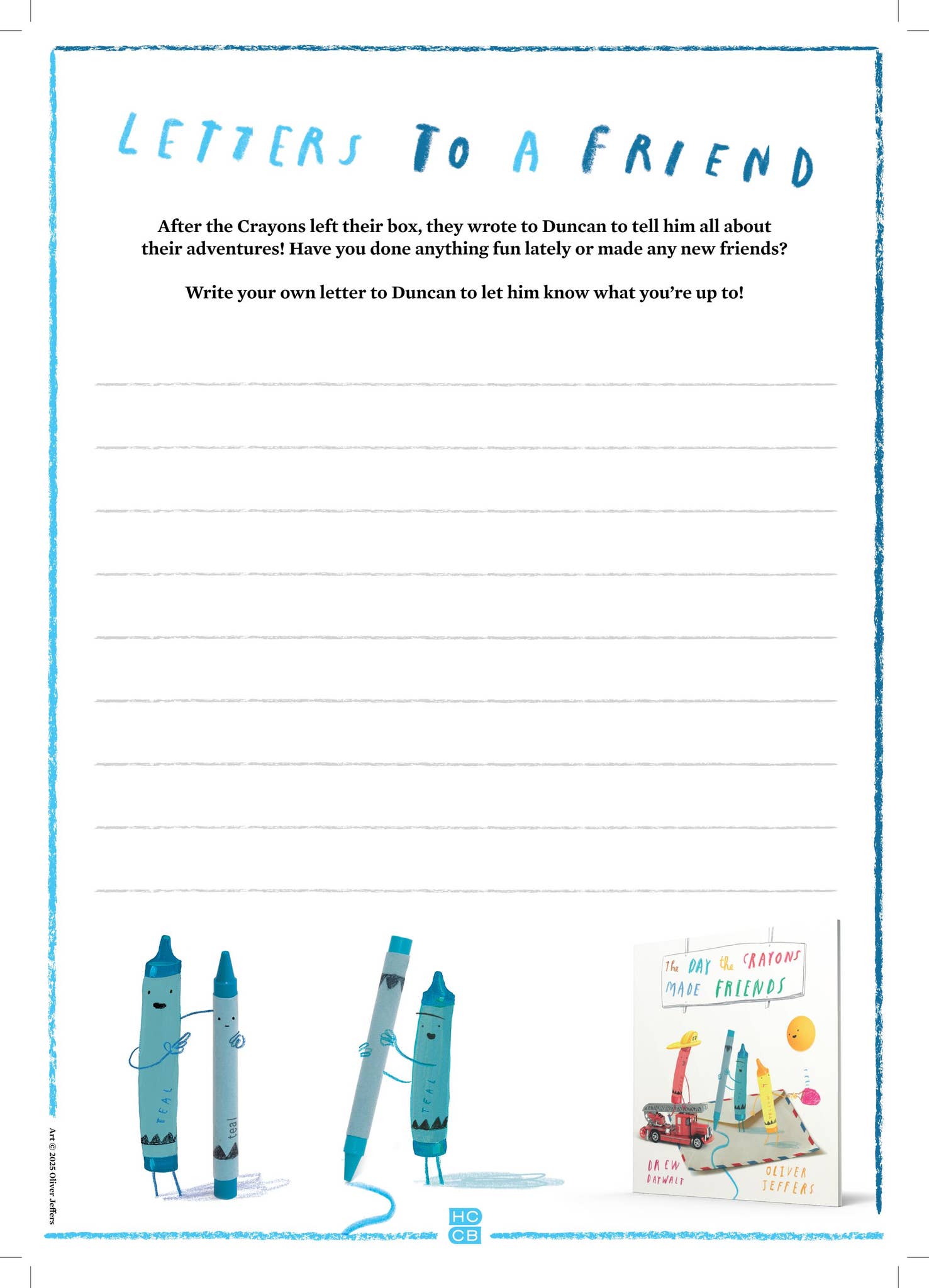 The Day the Crayons Made Friends - Activity Sheets by ...