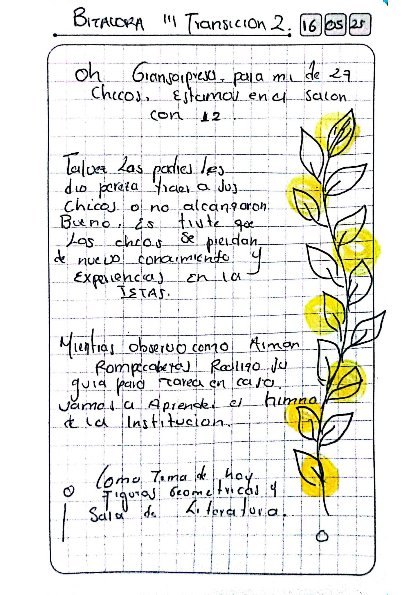 Bitácora de Cristhian Yandun-Fecha 16-05-25 hasta 18-05-25 by Greicy ...