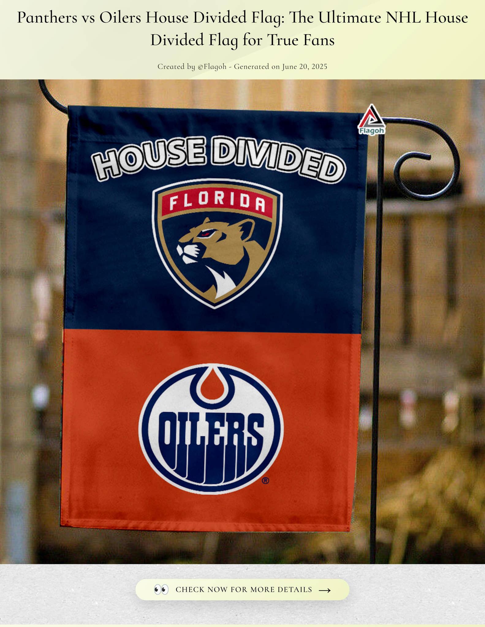 Panthers vs Oilers House Divided Flag: The Ultimate NHL House Divided ...