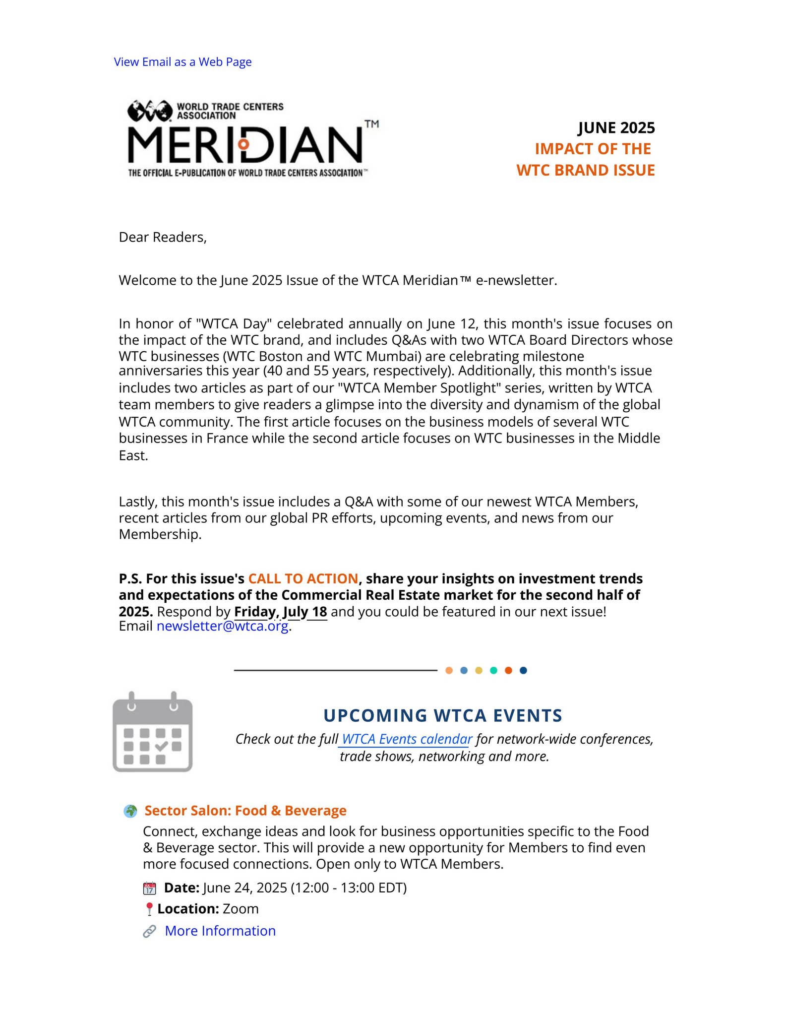 WTCA Meridian e-Newsletter June 2025 Issue by World Trade Centers ...