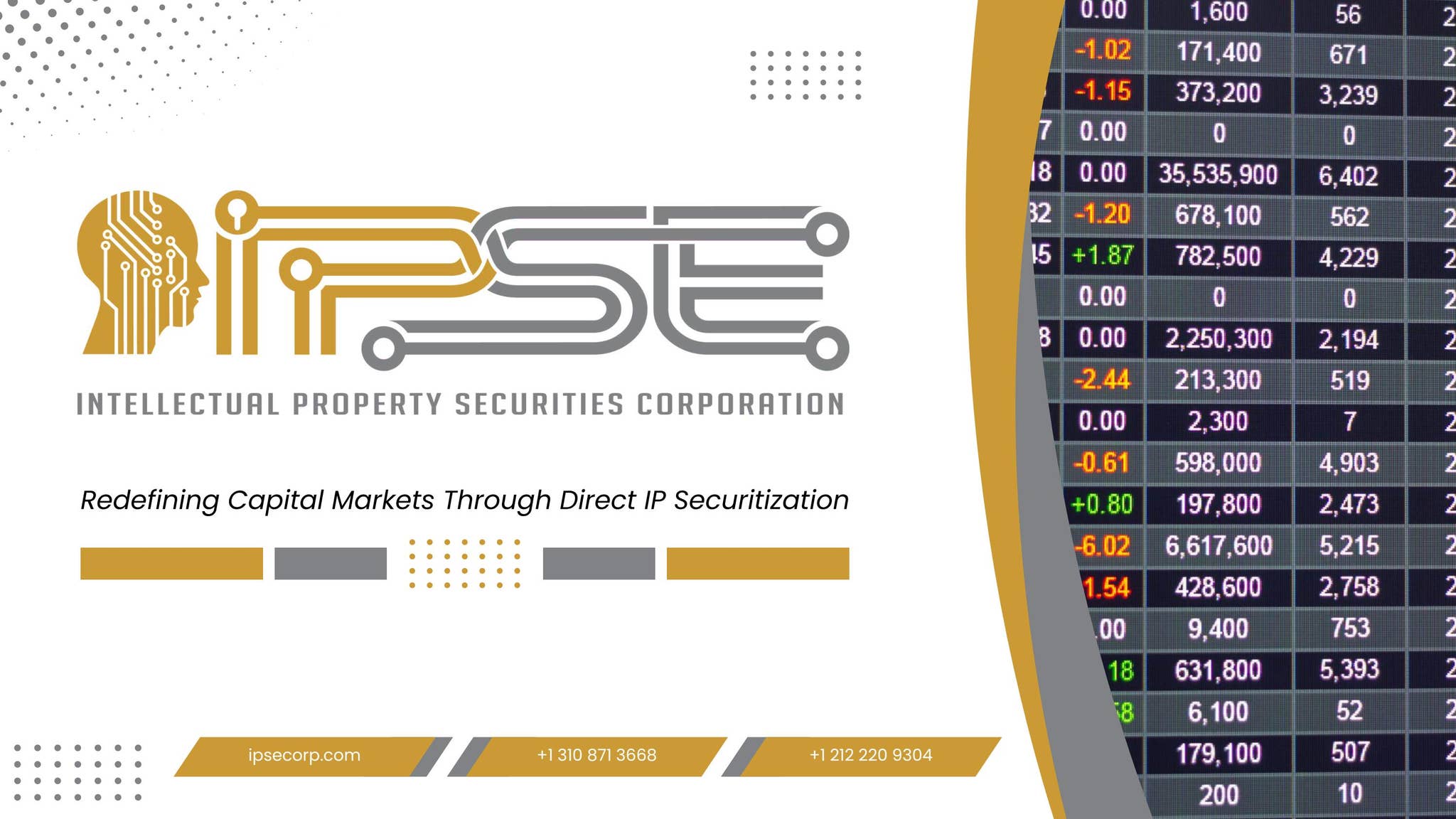 IPSE_Pitch_Deck_$25M by Intellectual Property Securities Corporation ...