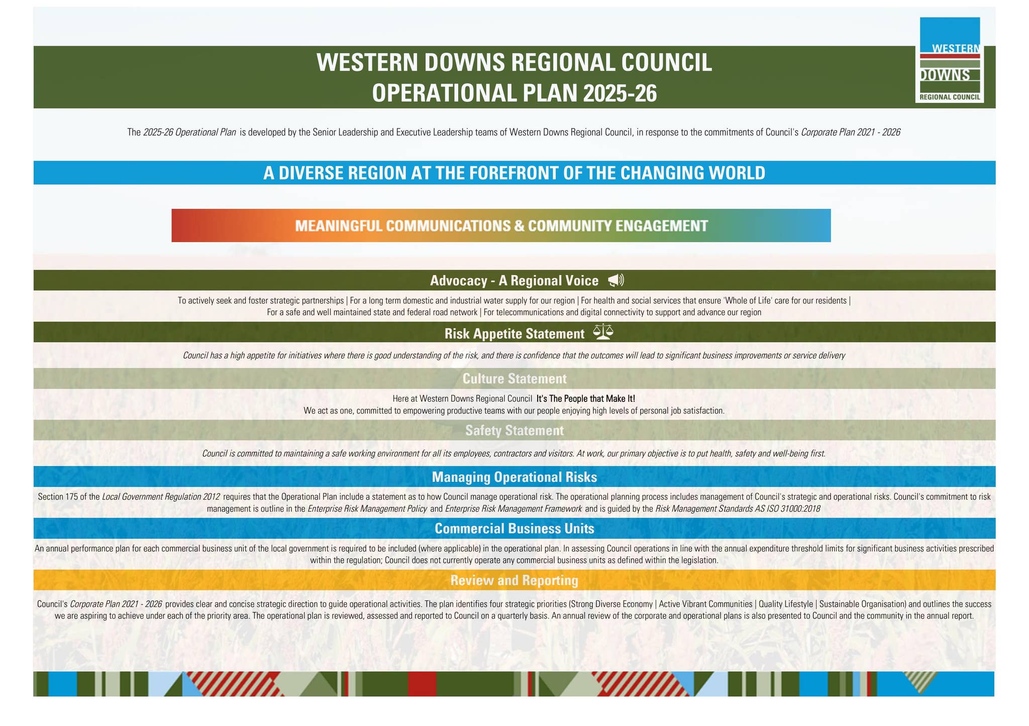 Operational Plan 2025-26 by Western Downs Regional Council - Issuu