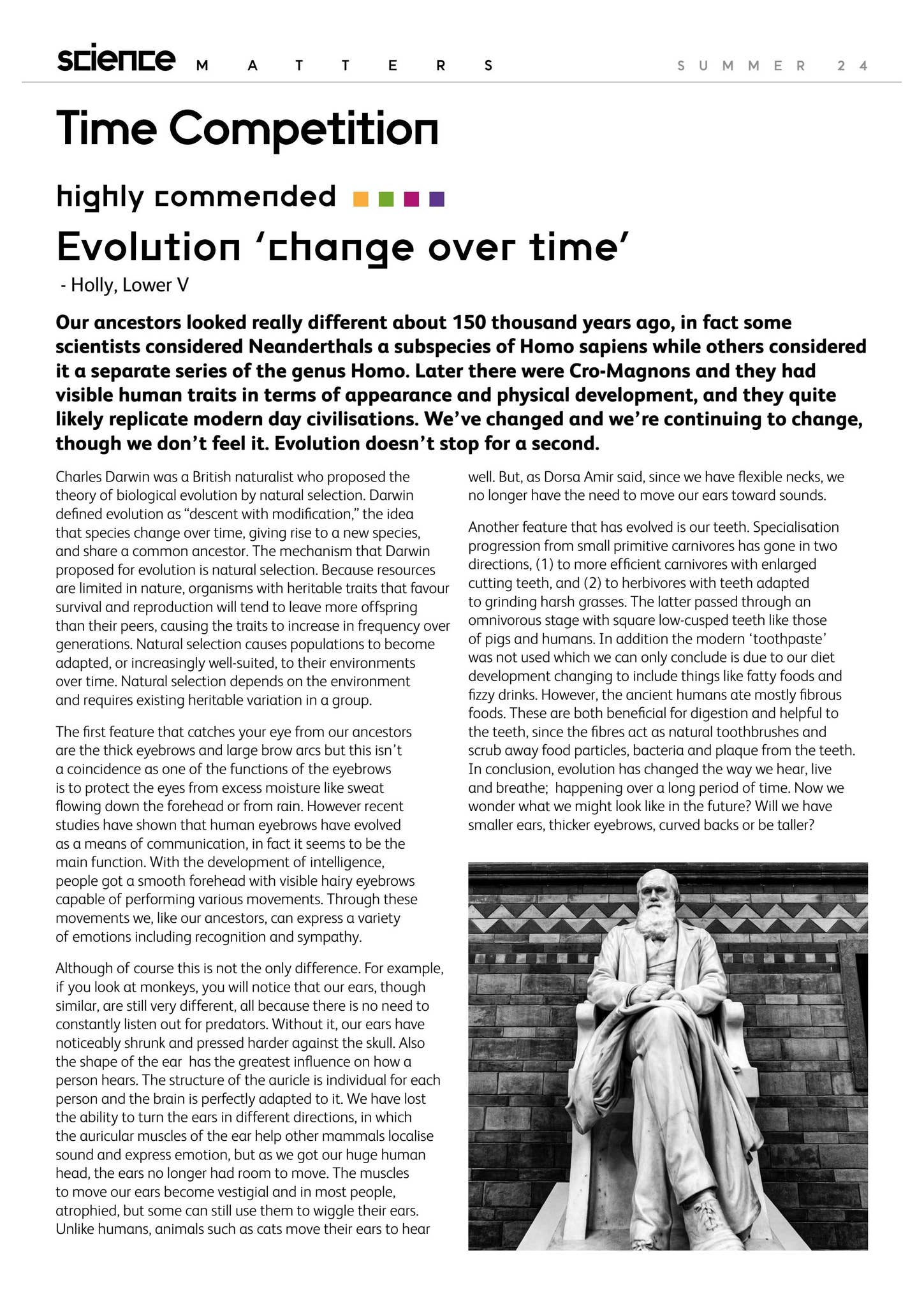 Time Competition - Evolution ‘change over time’ by The Abbey - Issuu
