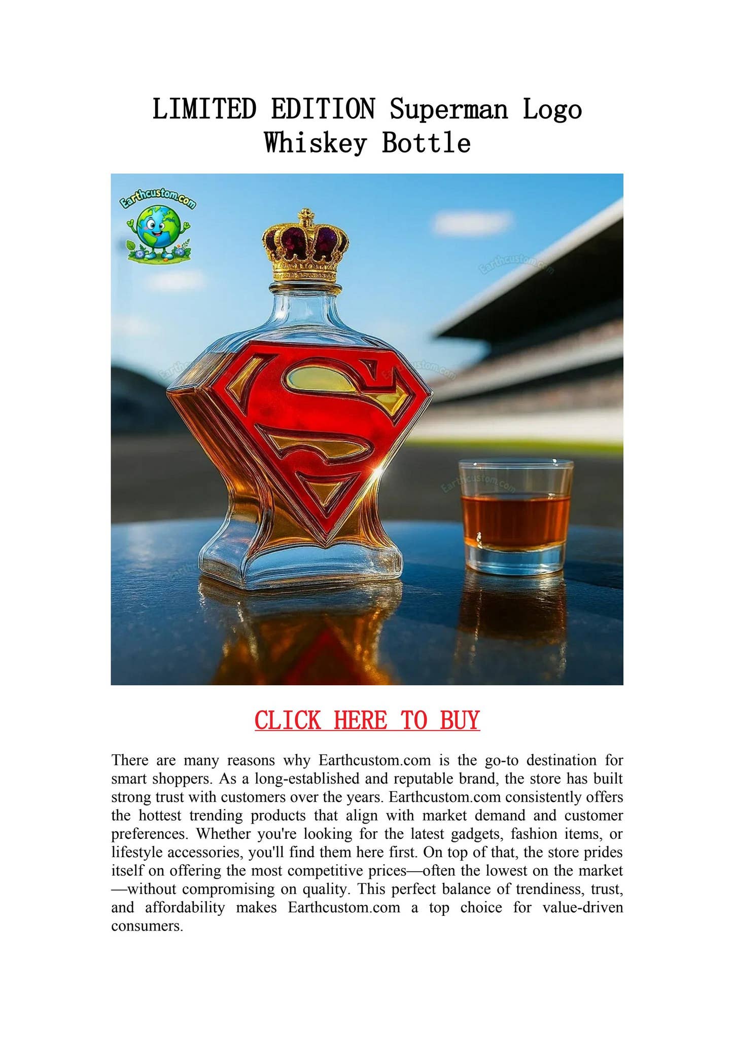 LIMITED EDITION Superman Logo Whiskey Bottle by Saveusalast Store - Issuu