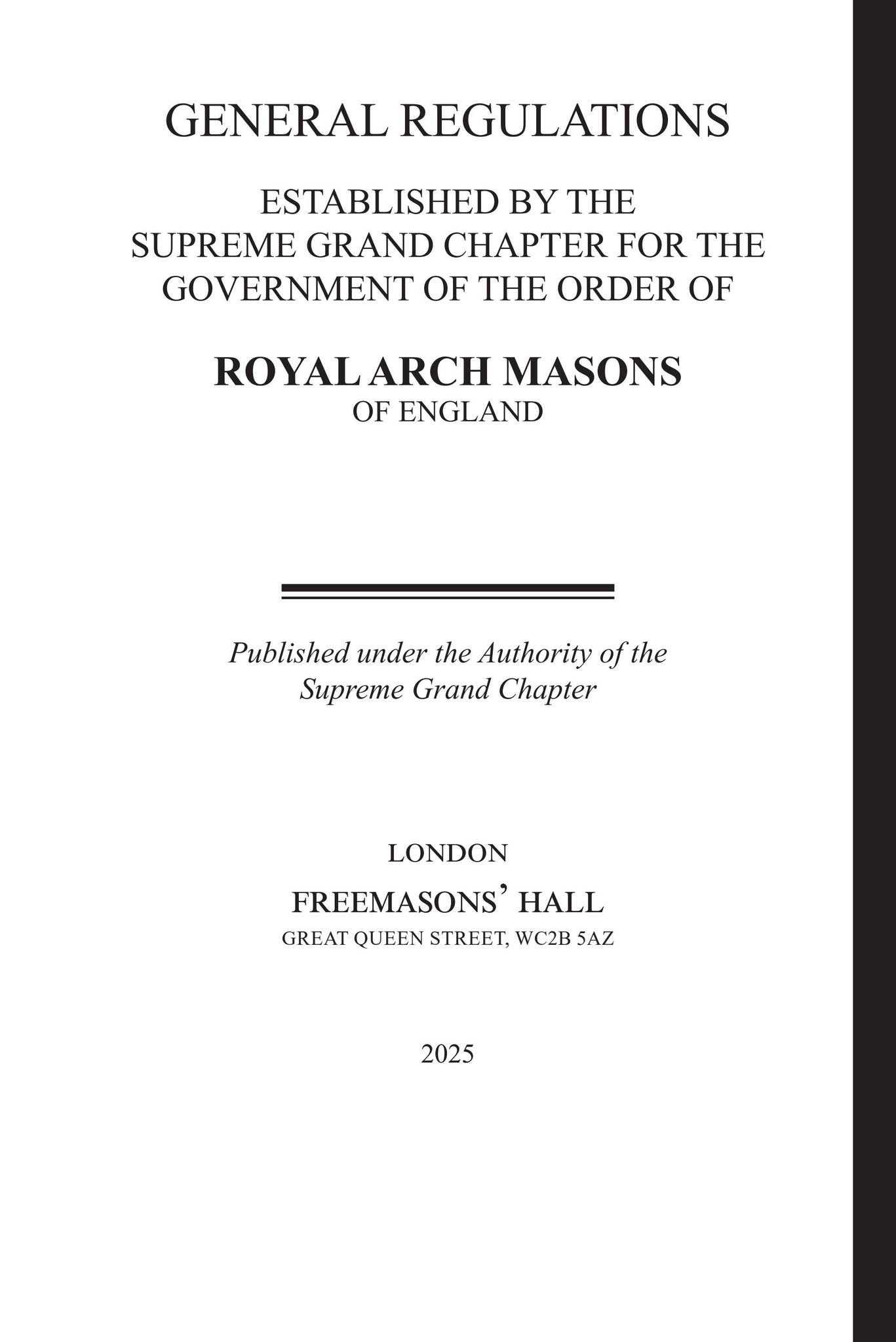Book of Constitutions - Royal Arch Regulations by UGLE - Issuu