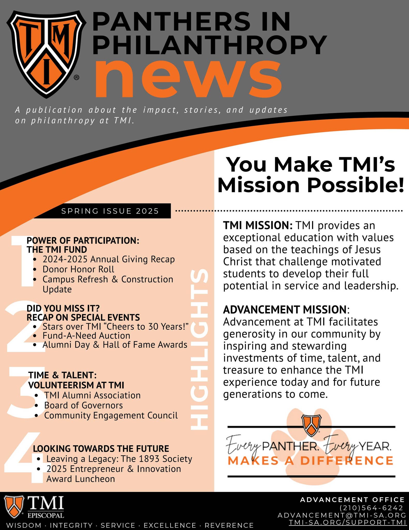 Spring Panthers in Philanthropy News by tmiepiscopalpanthers - Issuu