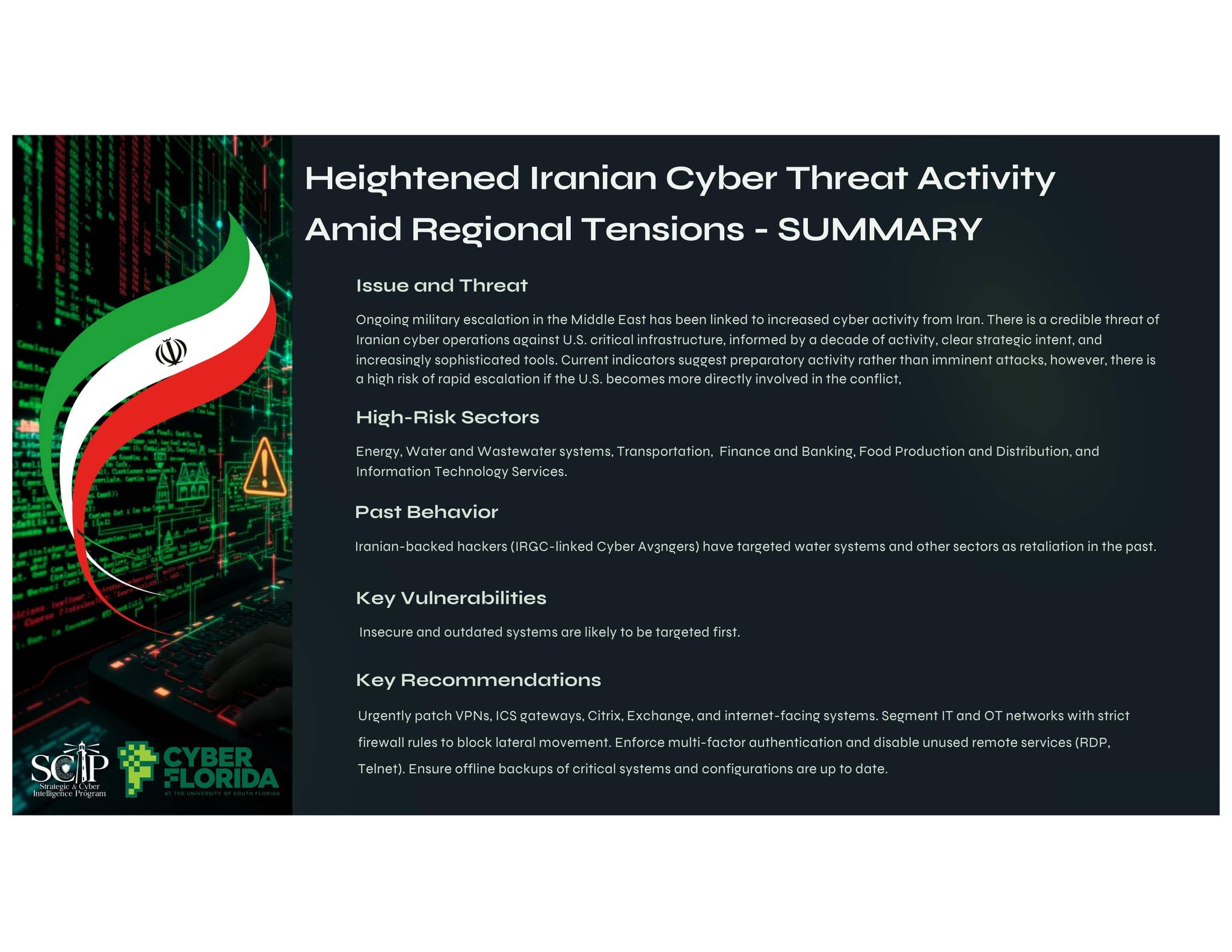 CIP Flash Bulletin | June 20, 2025 by Cyber Florida: The Florida Center ...