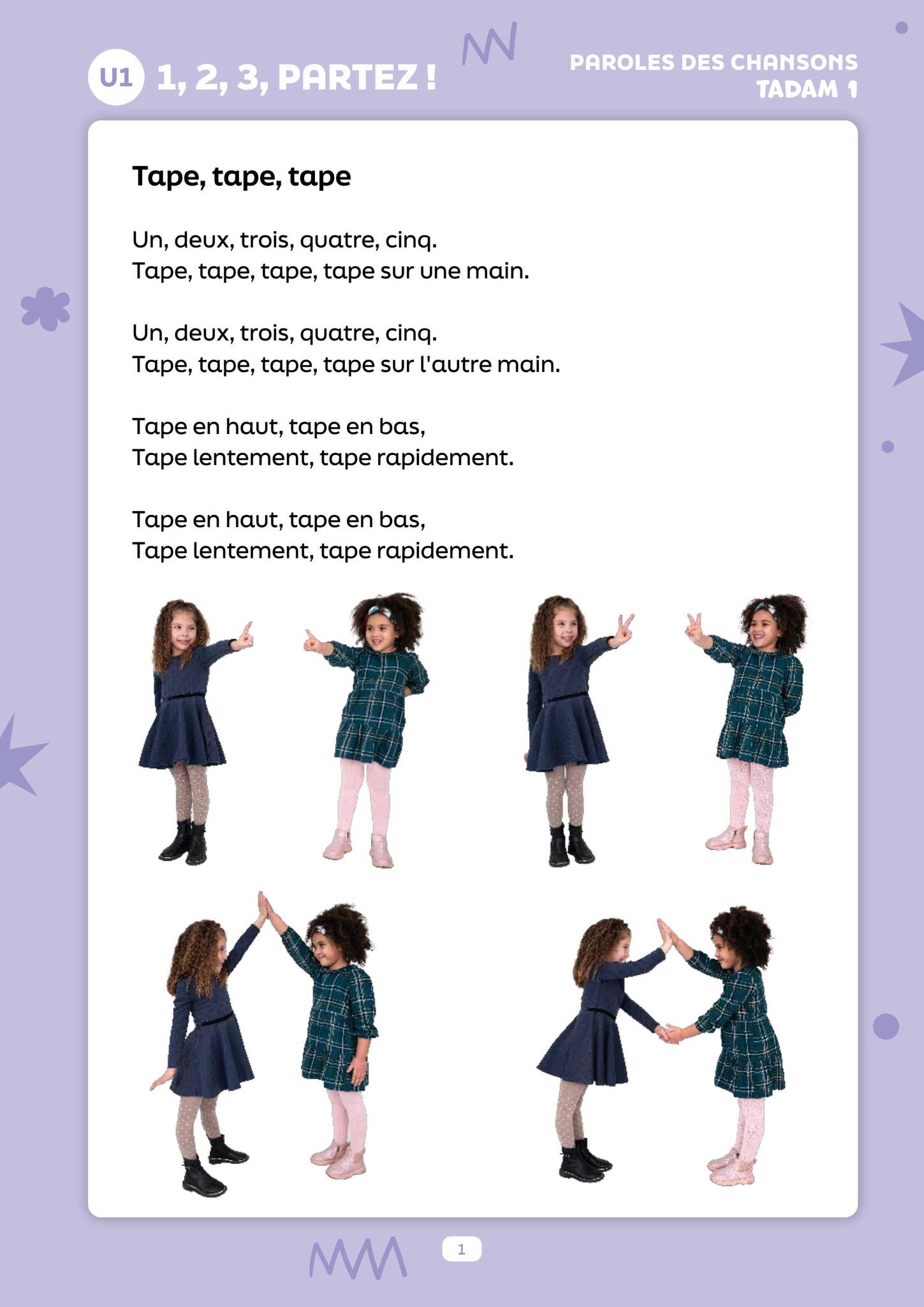 Tadam ! 1 - Transcription des chansons by Editions Maison des Langues ...