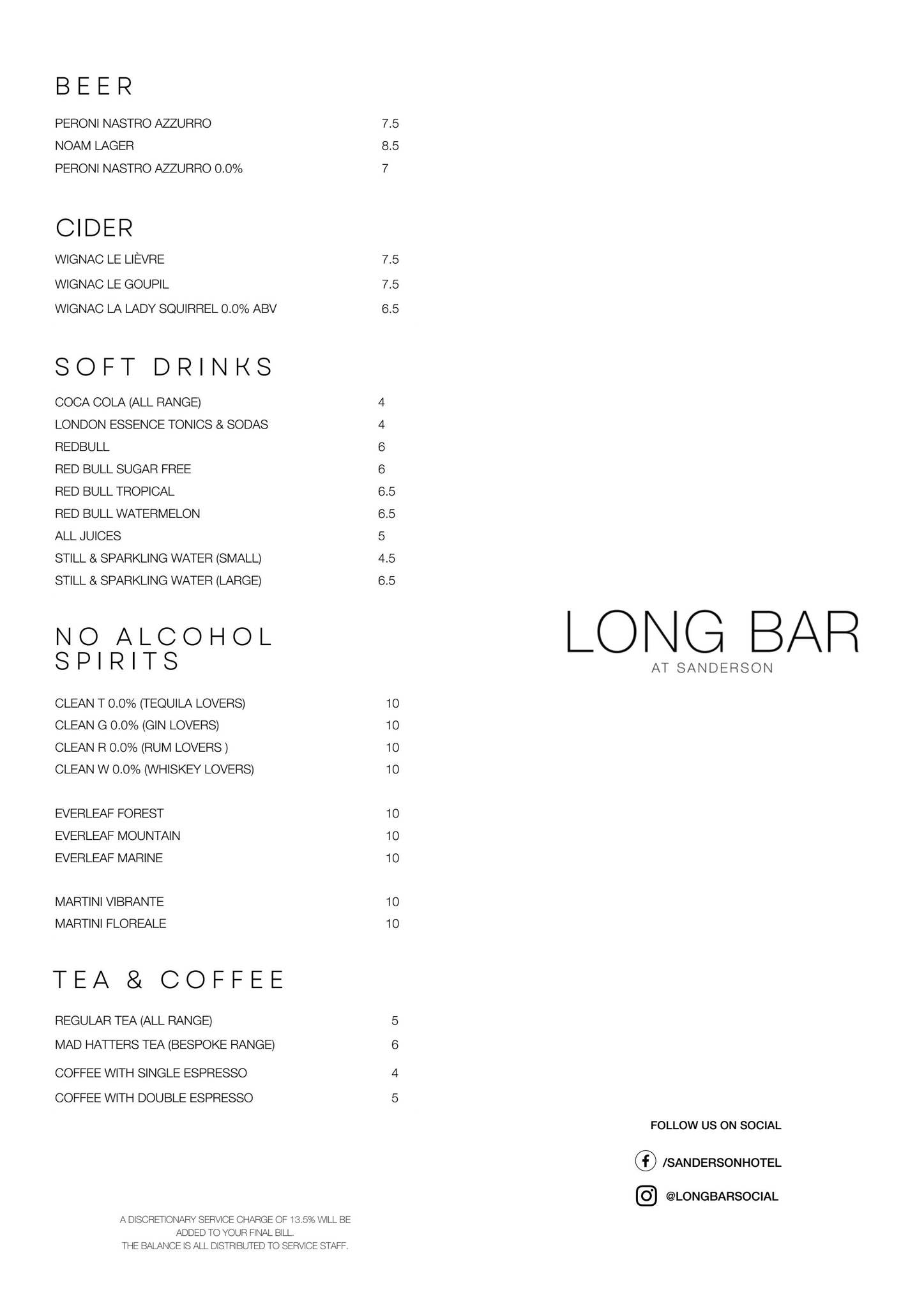SND - Long Bar Menu by ennismore_ - Issuu