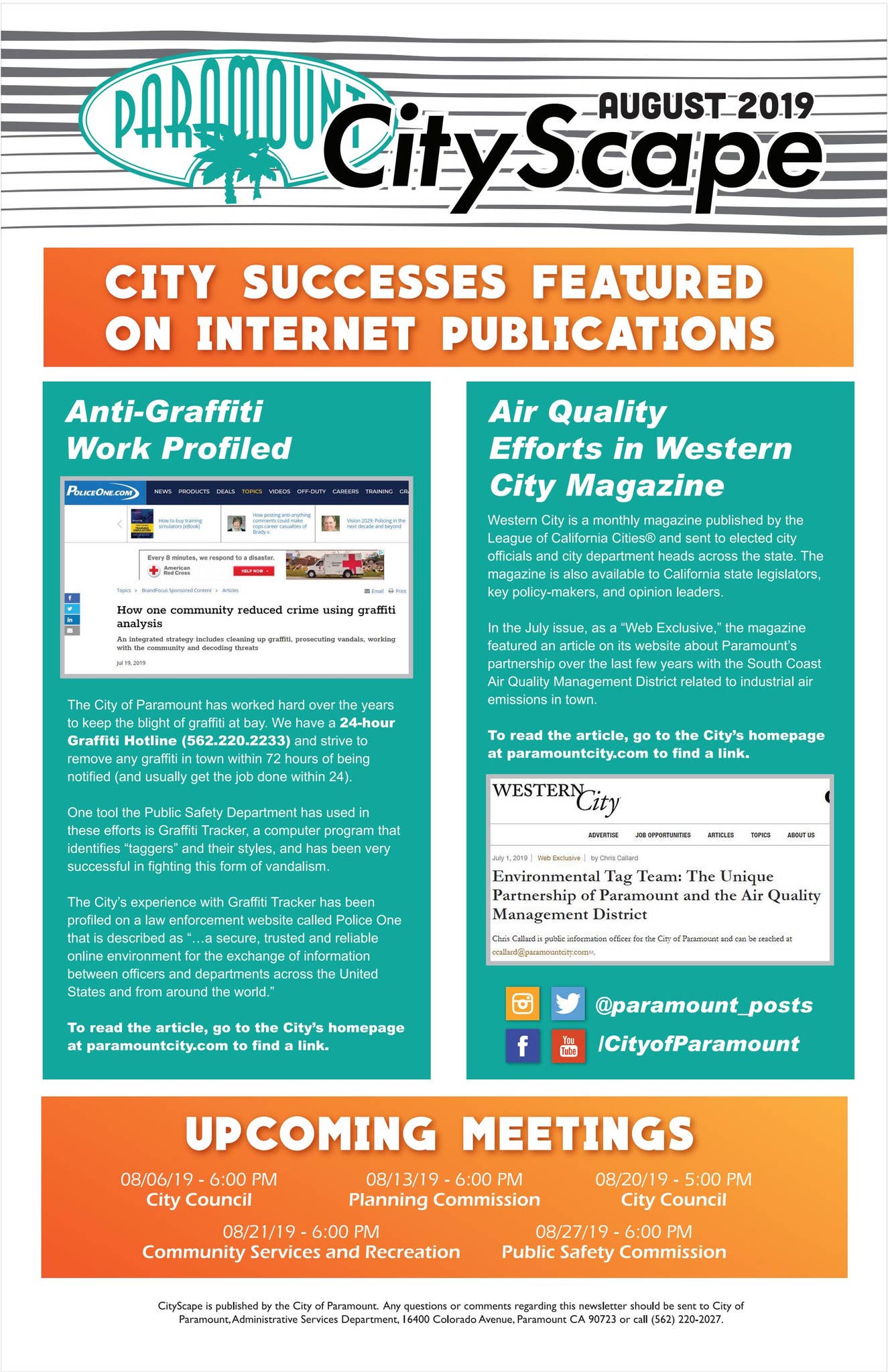 CityScape August 2019 by City of Paramount - Issuu