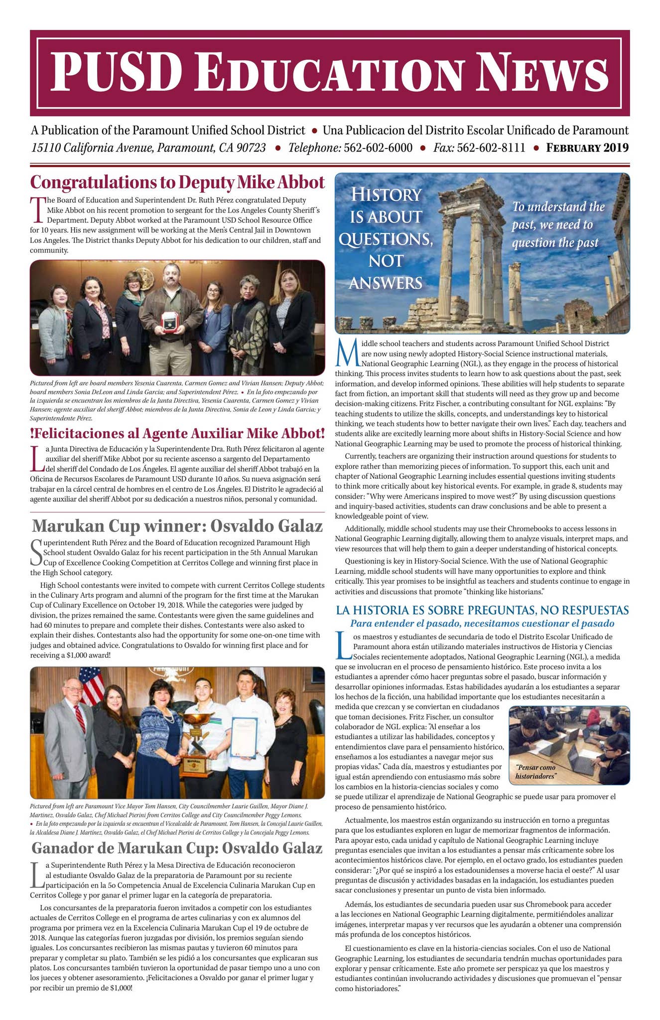 PUSD EYE February 2019 by City of Paramount - Issuu