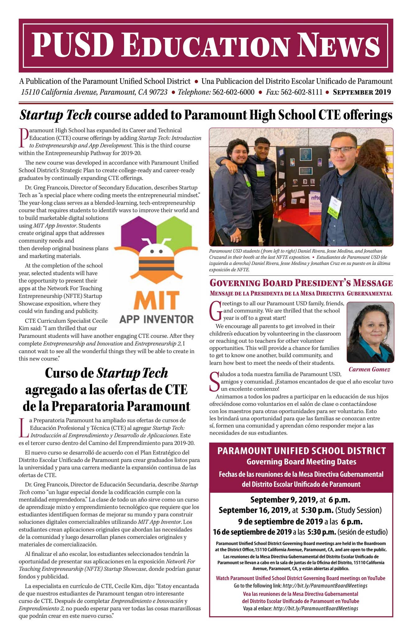 PUSD EYE September 2019 by City of Paramount - Issuu