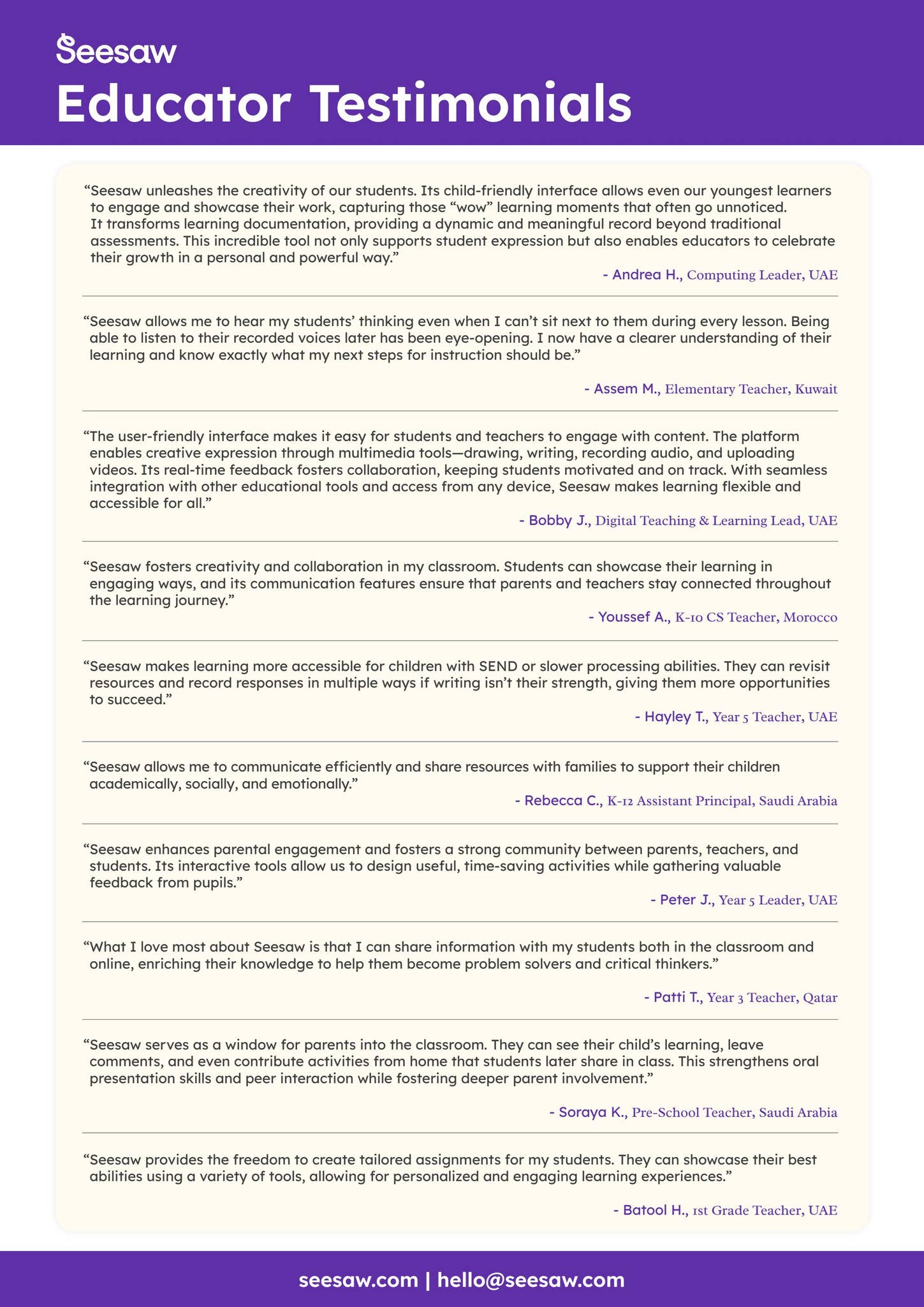 Educator Testimonials (MENA) by seesawlearning - Issuu