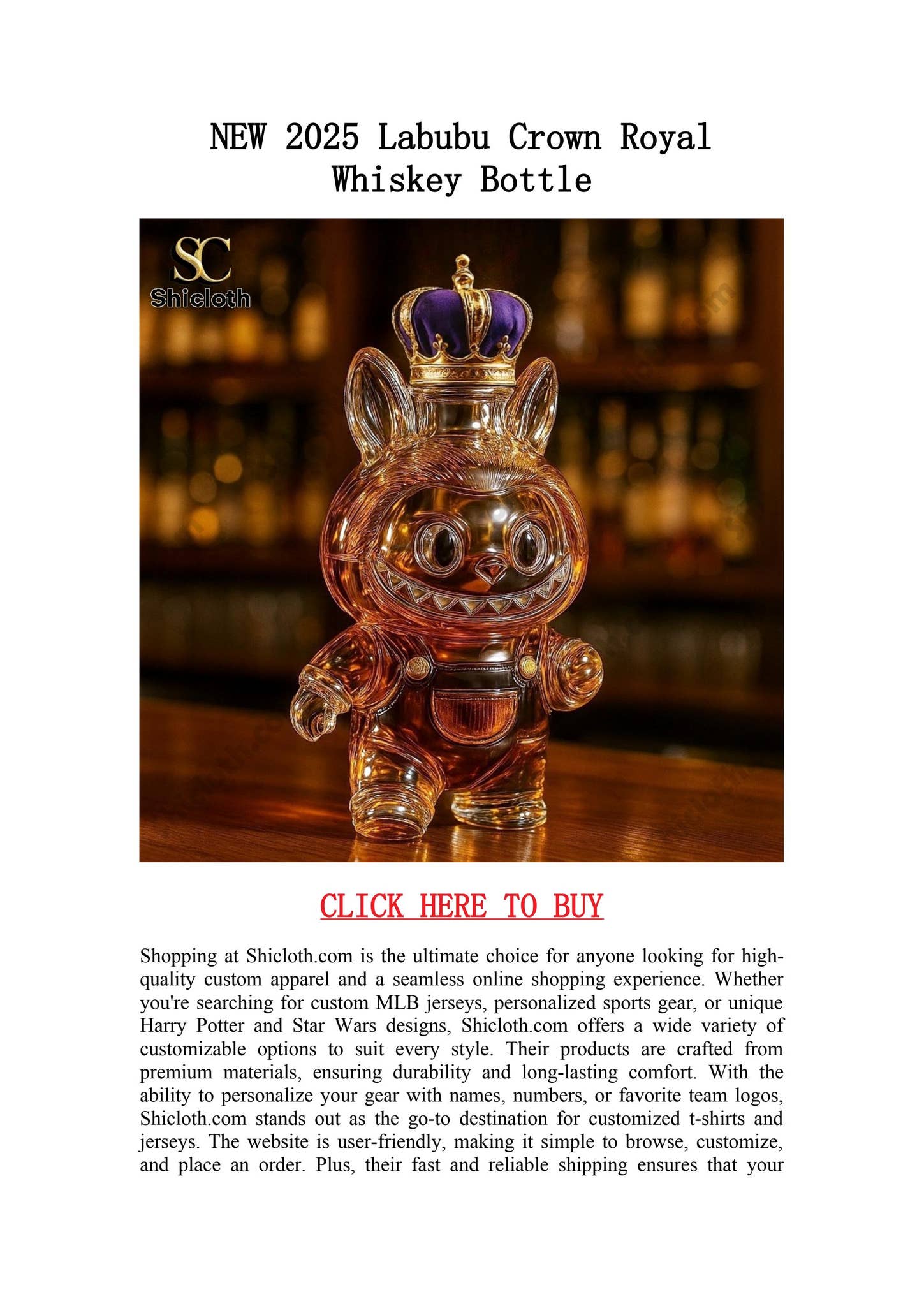NEW 2025 Labubu Crown Royal Whiskey Bottle by Saveusalast Store - Issuu