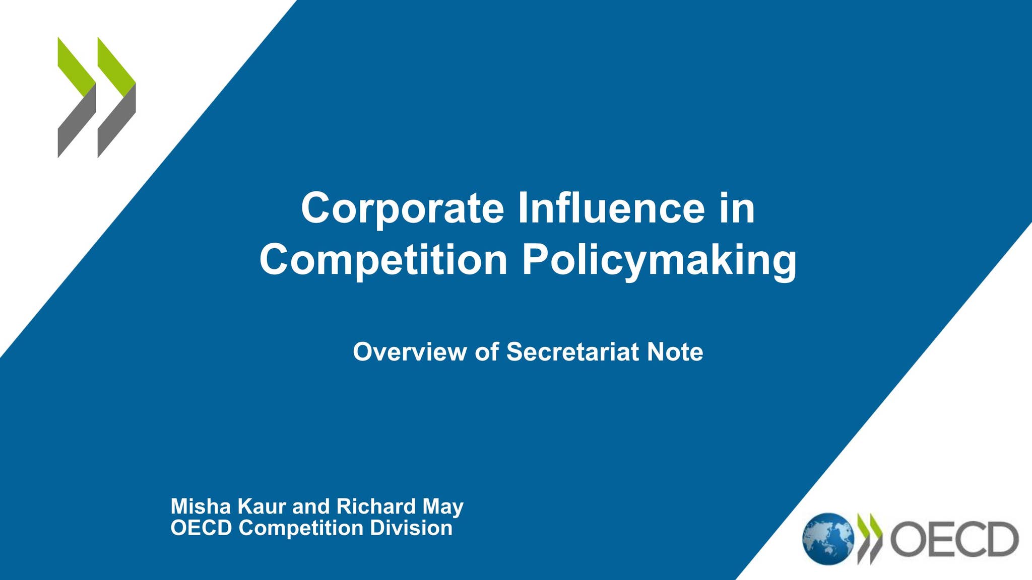 Corporate Influence in Competition Policymaking - Presentation by OECD ...