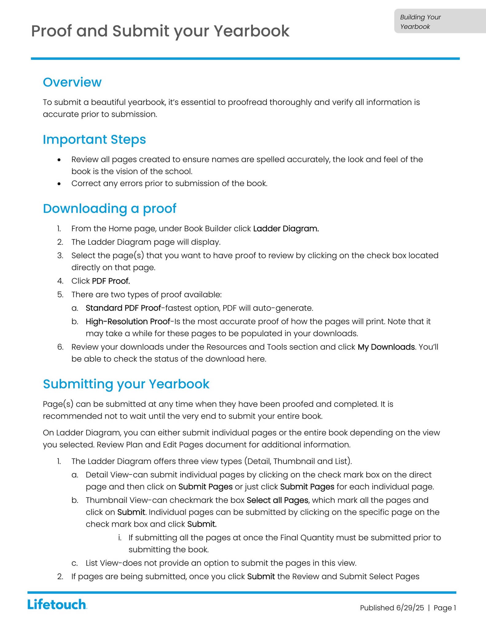 Proof and Submit your Yearbook by Lifetouch - Issuu