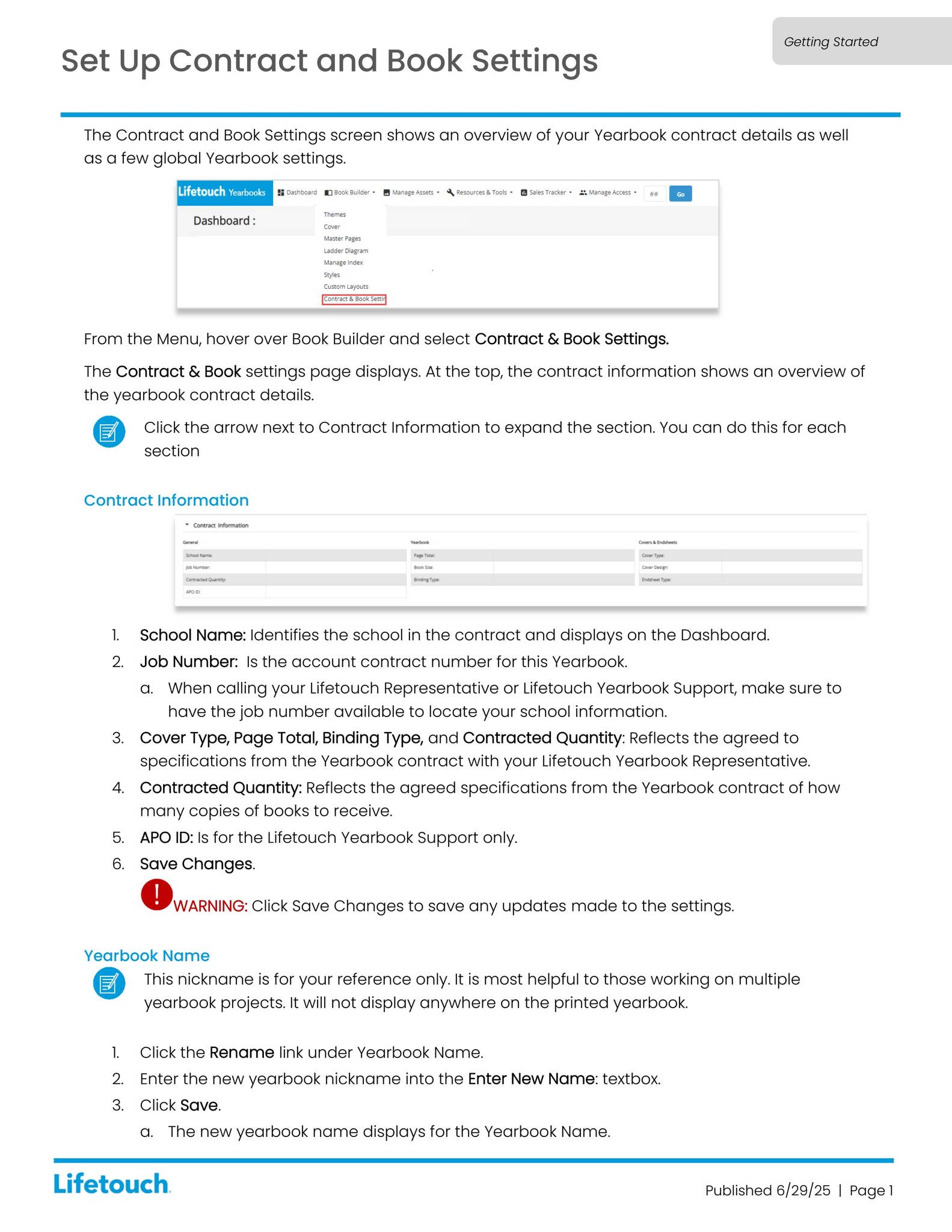 Set Up the Contract and Book Settings Help Topic by Lifetouch - Issuu
