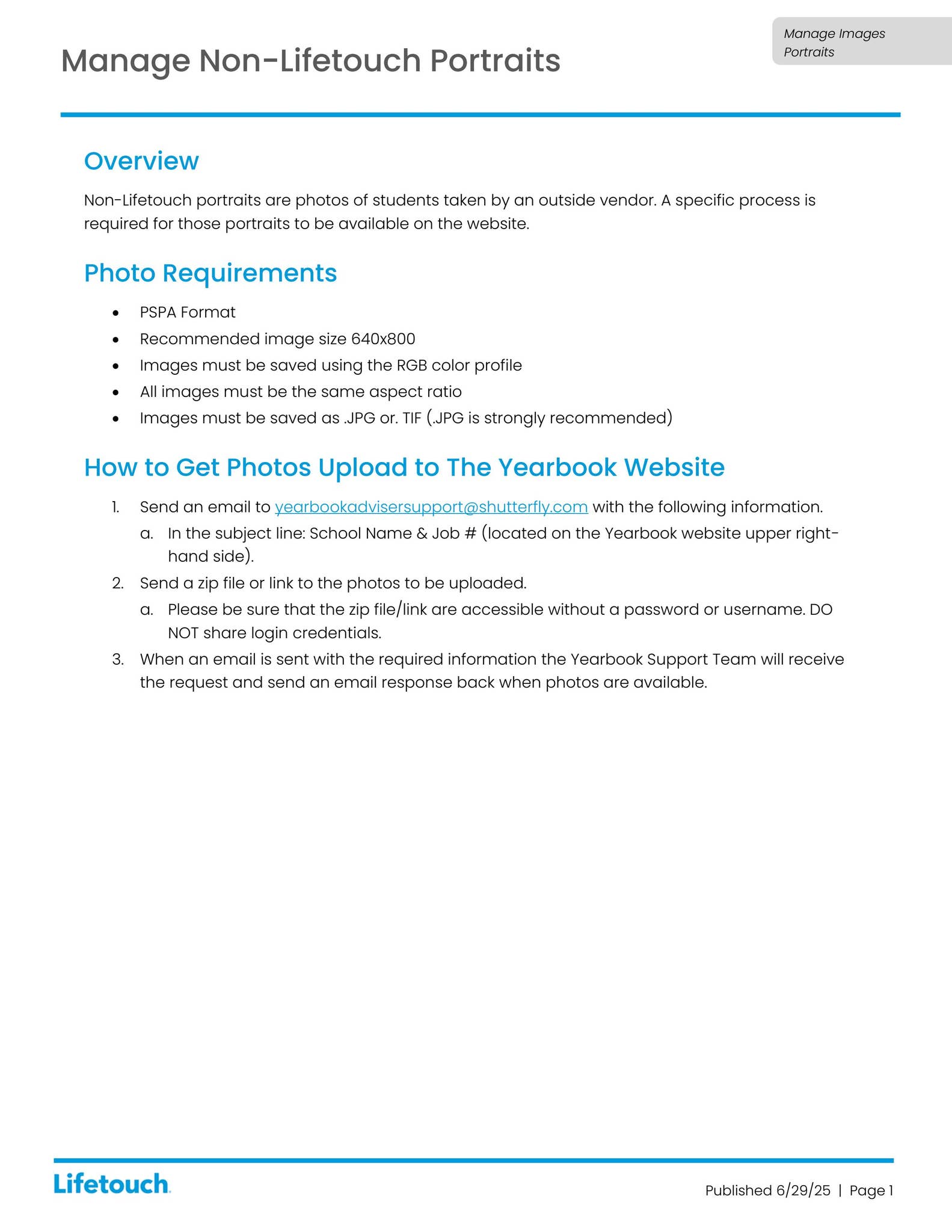 Manage Non-Lifetouch Portraits by Lifetouch - Issuu