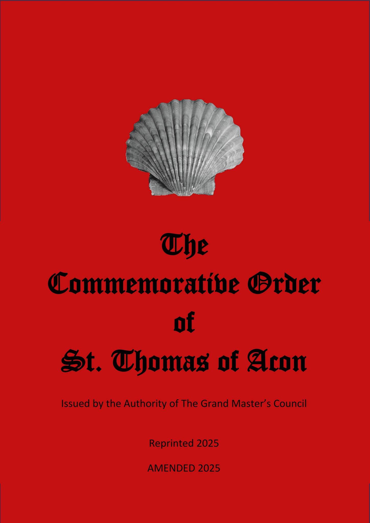St, Thomas of Acon Ritual vCDS (Booklet) 2025 by st-thomas-of-acon.org ...