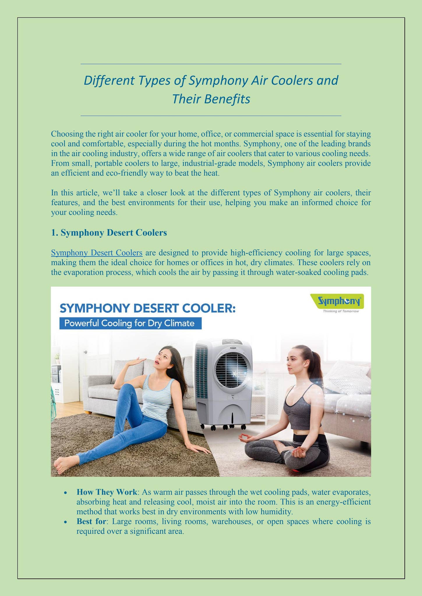 Different Types of Symphony Air Coolers and Their Benefits by aircooler ...