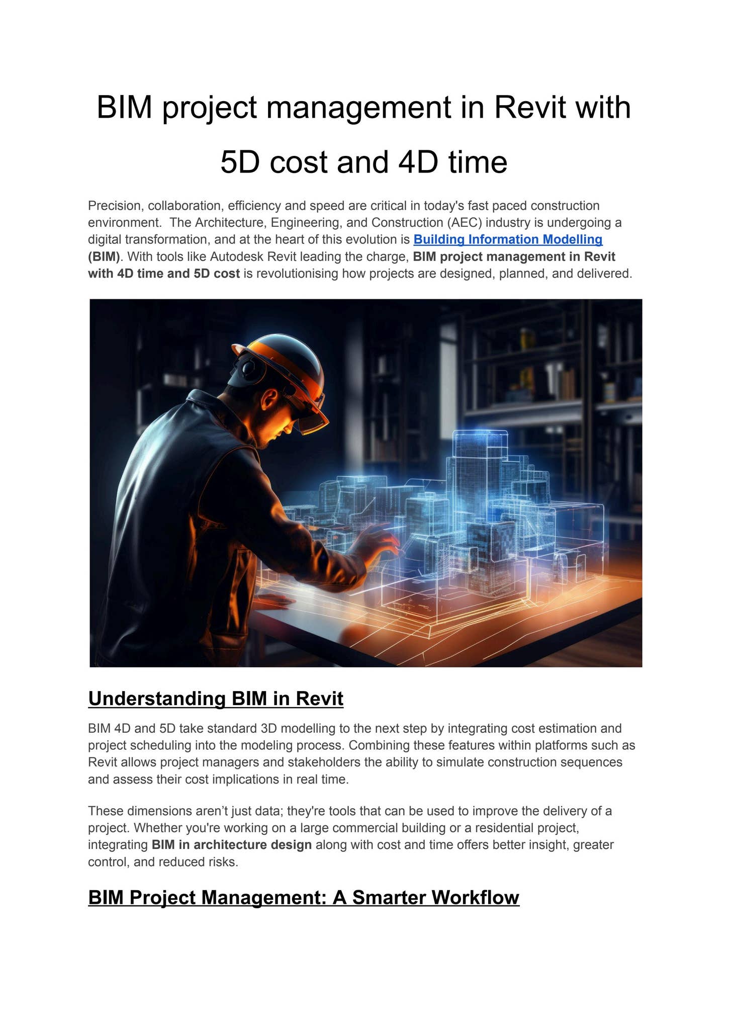 BIM project management in Revit with 5D cost and 4D time by bim ...