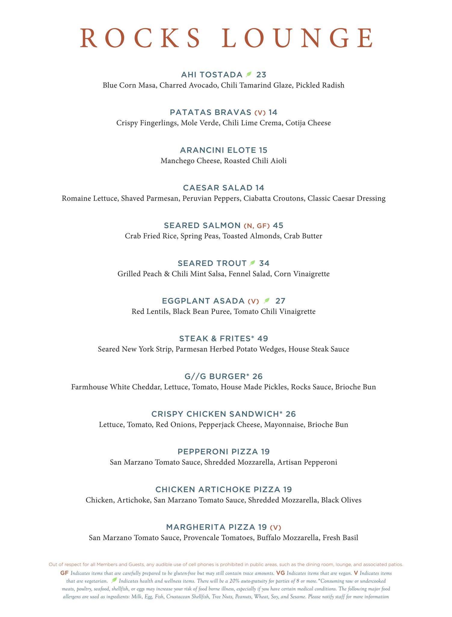 Rocks Lounge Food Menu RE-Upload by gardenofthegodsresortandclub - Issuu