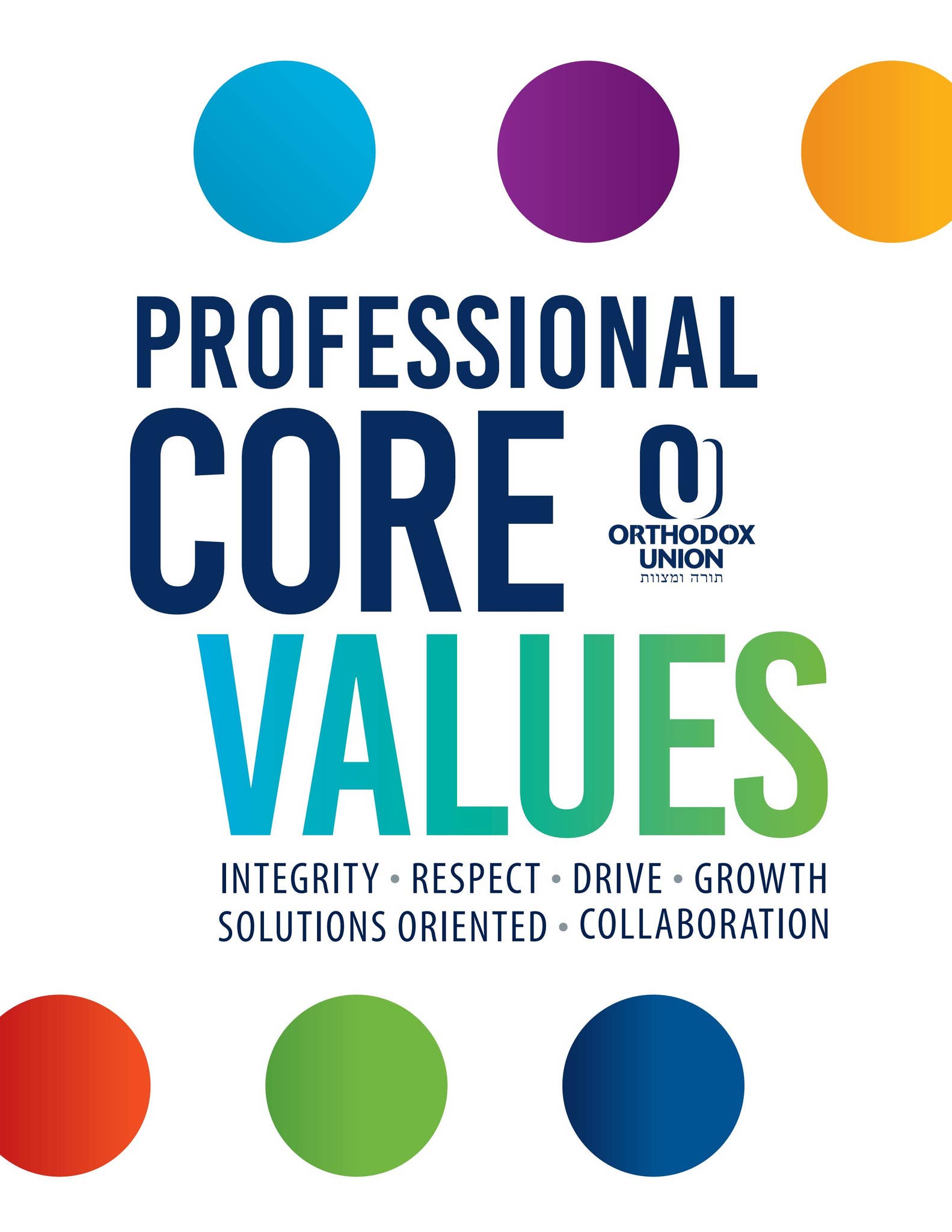 Orthodox Union Core Values Booklet by Orthodox Union - Issuu