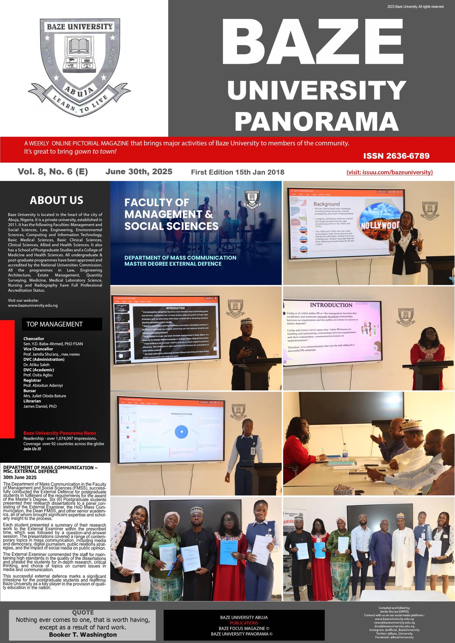 BAZE UNIVERSITY PANORAMA NEWS (30th June 2025).png by Baze University ...