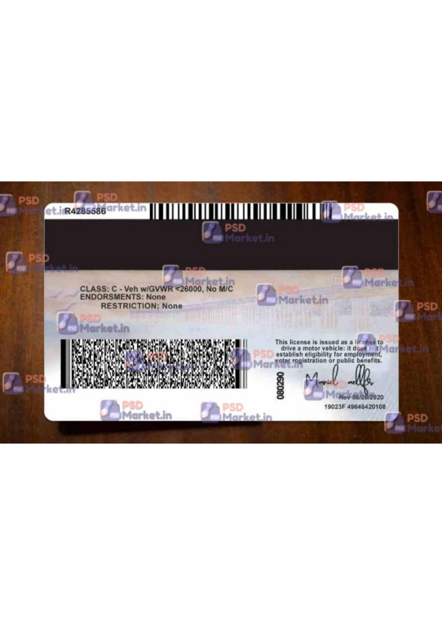 California Driver License Template PSD for Photoshop by editable ...