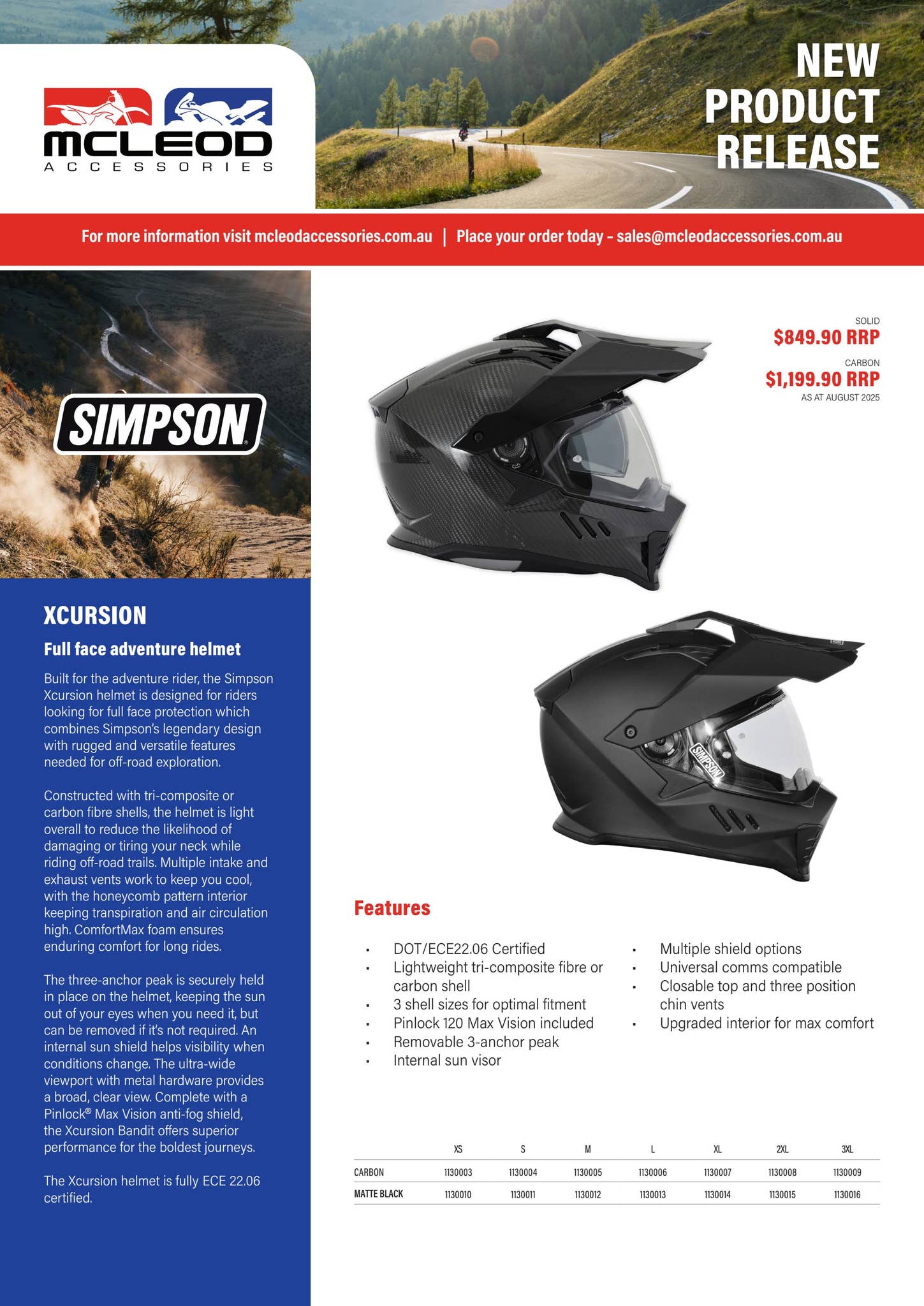 NPR - Simpson - Xcursion Helmet RETAIL by McLeod Accessories - Issuu