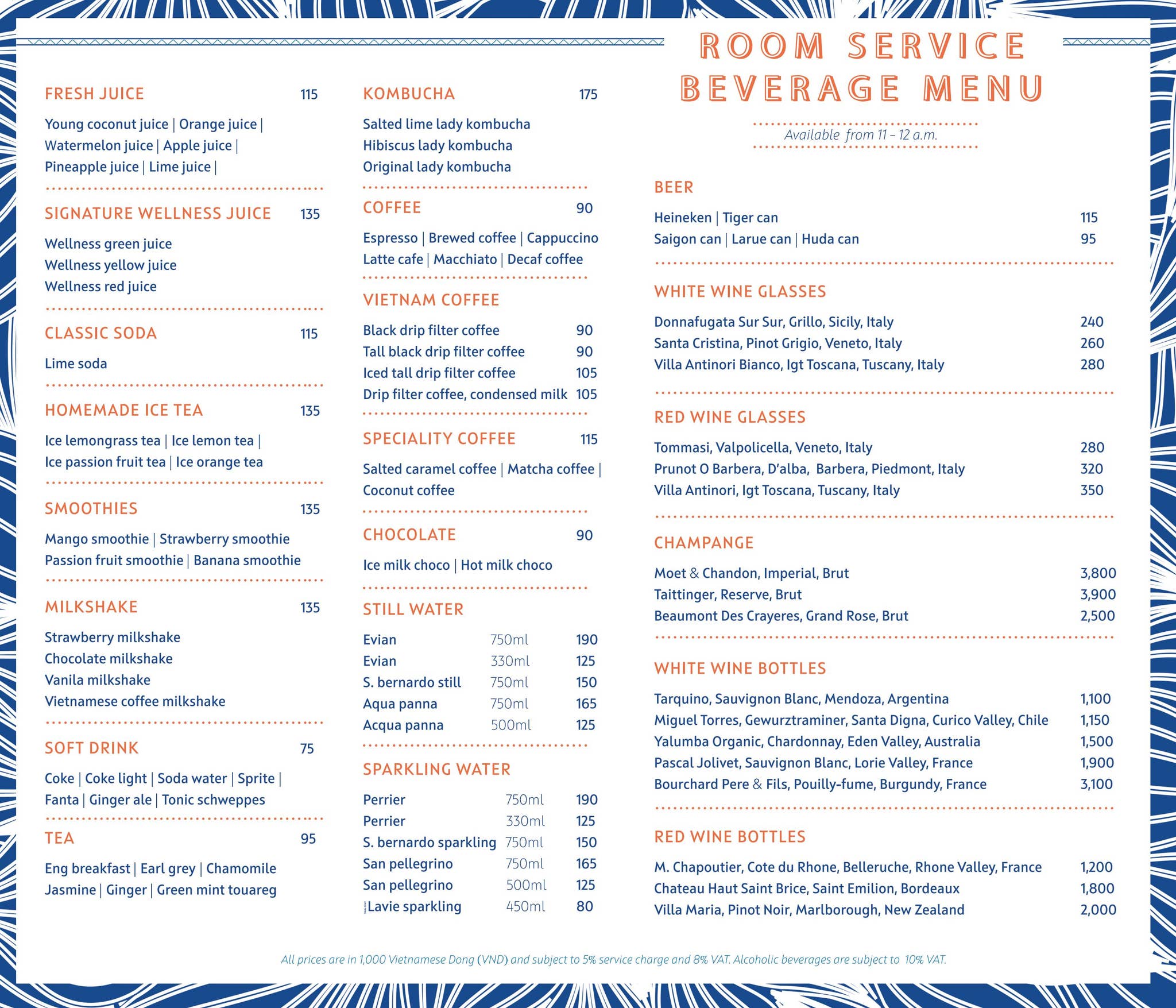 Room Service Beverage Menu by hyattregencydanangresortandspa - Issuu