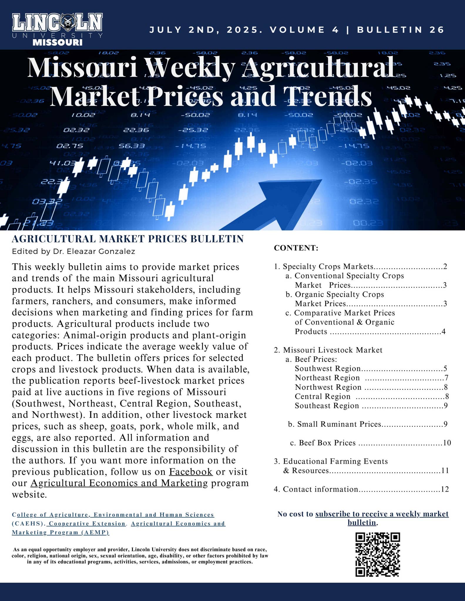25-26 Missouri Agricultural Market Bulletin 26 by Lincoln University of ...