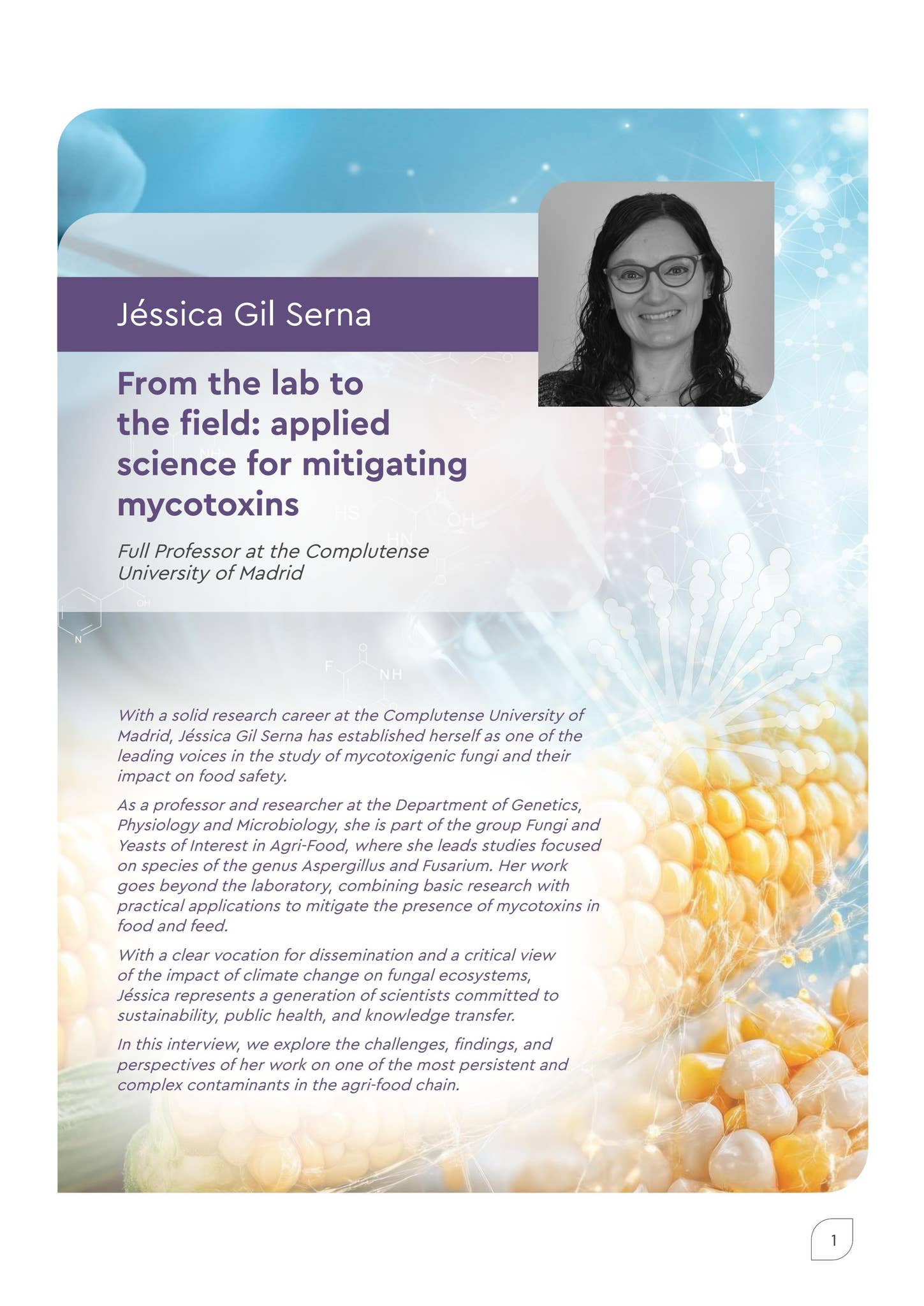 Jéssica Gil Serna - From the lab to the field: applied science for ...