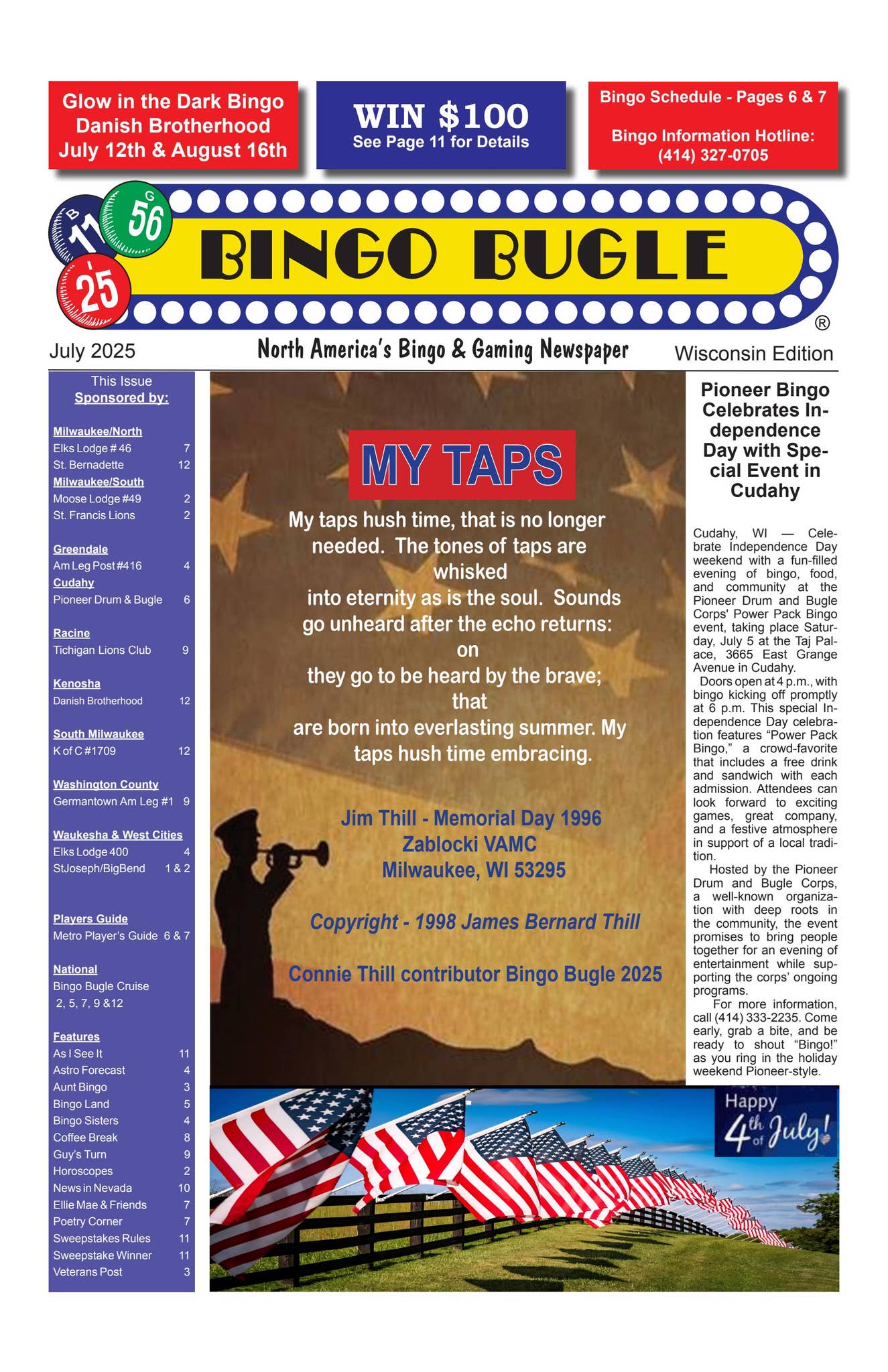 Bingo Bugle July 2025 12 pages by Bingo Bugle of Wisconsin - Issuu