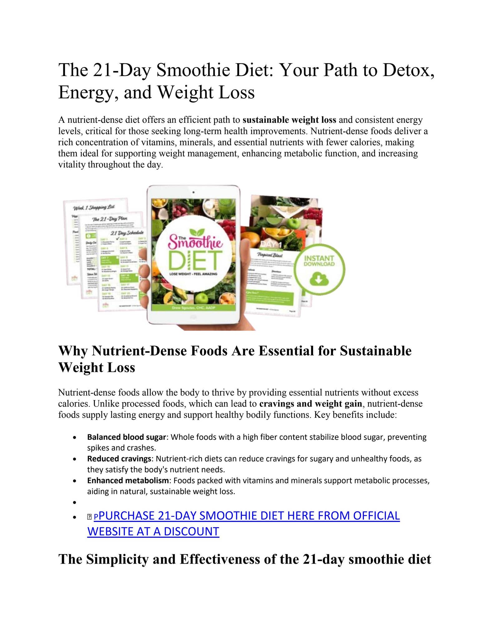 The 21-Day Smoothie Reset: Your Path to a Healthier You by sagor mia - Issuu