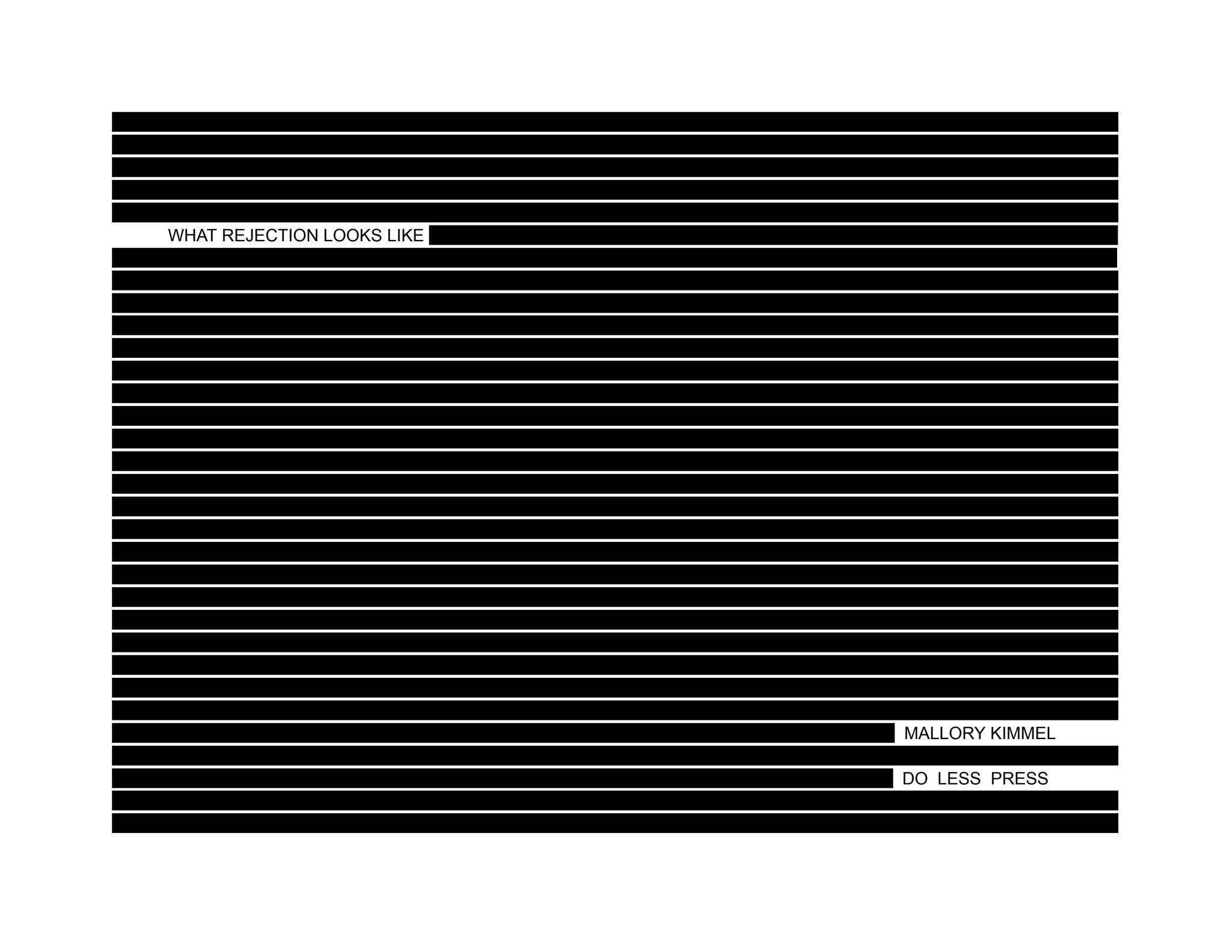 What Rejection Looks Like by Mallory Kimmel - Issuu