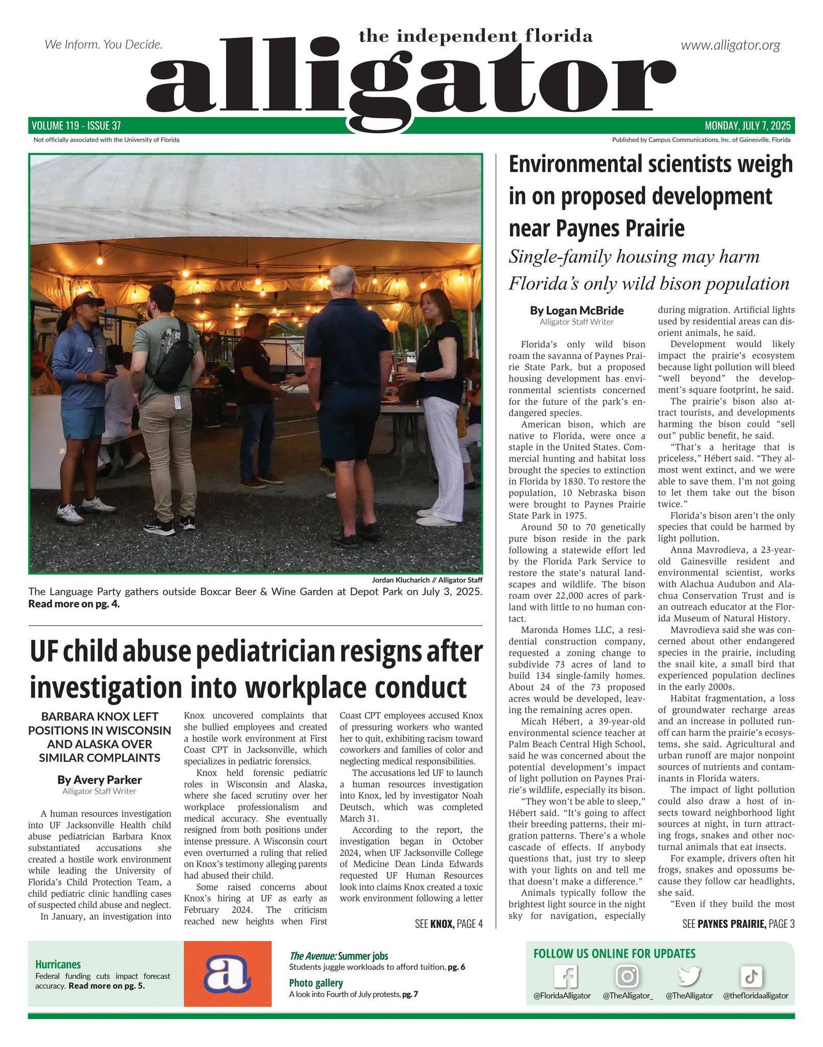 Monday, July 7, 2025 by The Independent Florida Alligator - Issuu