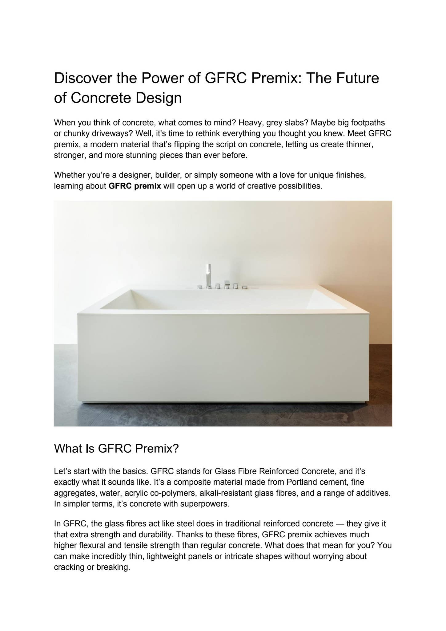 Discover the Power of GFRC Premix_ The Future of Concrete Design by ...