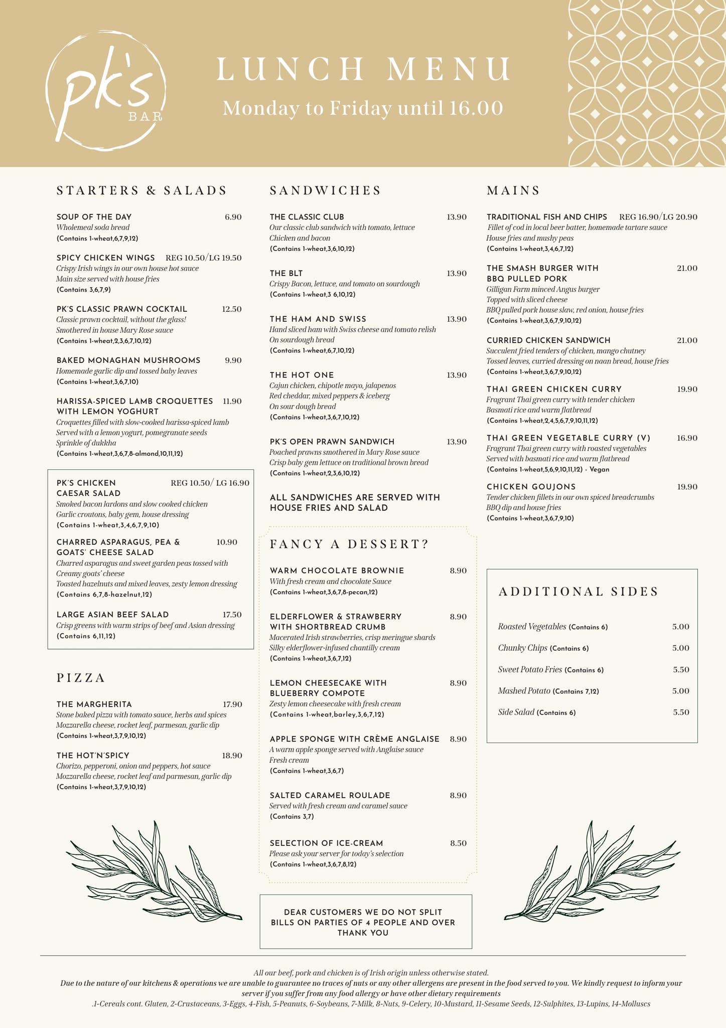 Hillgrove Hotel PK's Lunch Menu by iNUA Hospitality - Issuu