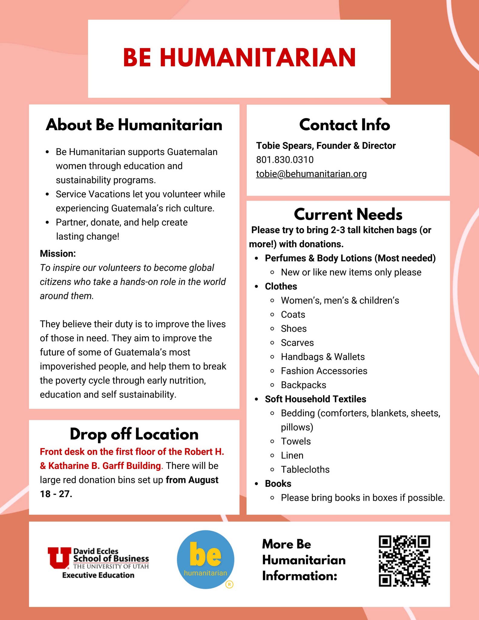 Women's Retreat 2025 - Be Humanitarian Flyer by University of Utah ...