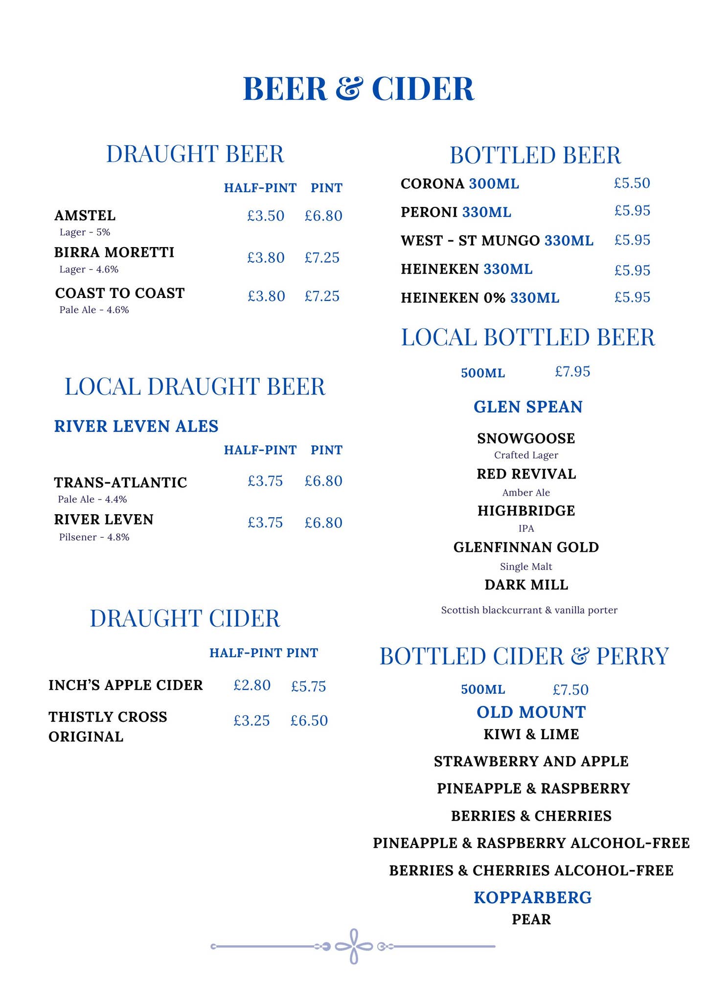 Drinks Menu | Isles of Glencoe Hotel by Crieff Hydro Family of Hotels ...
