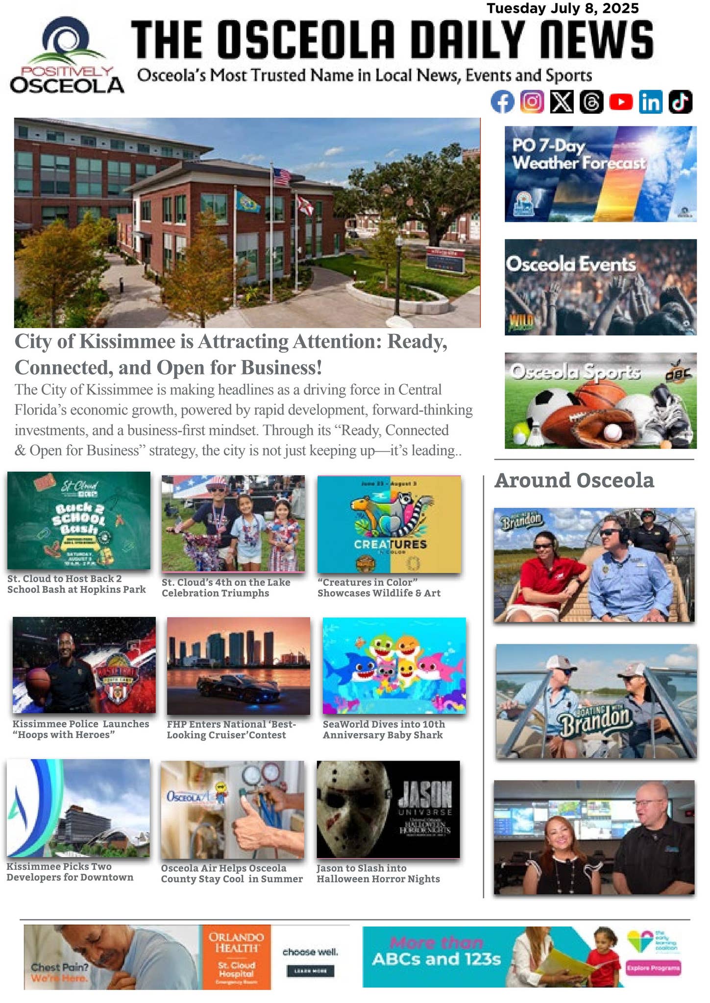 The Osceola Daily News for Tuesday July 8, 2025 by Positively Osceola ...