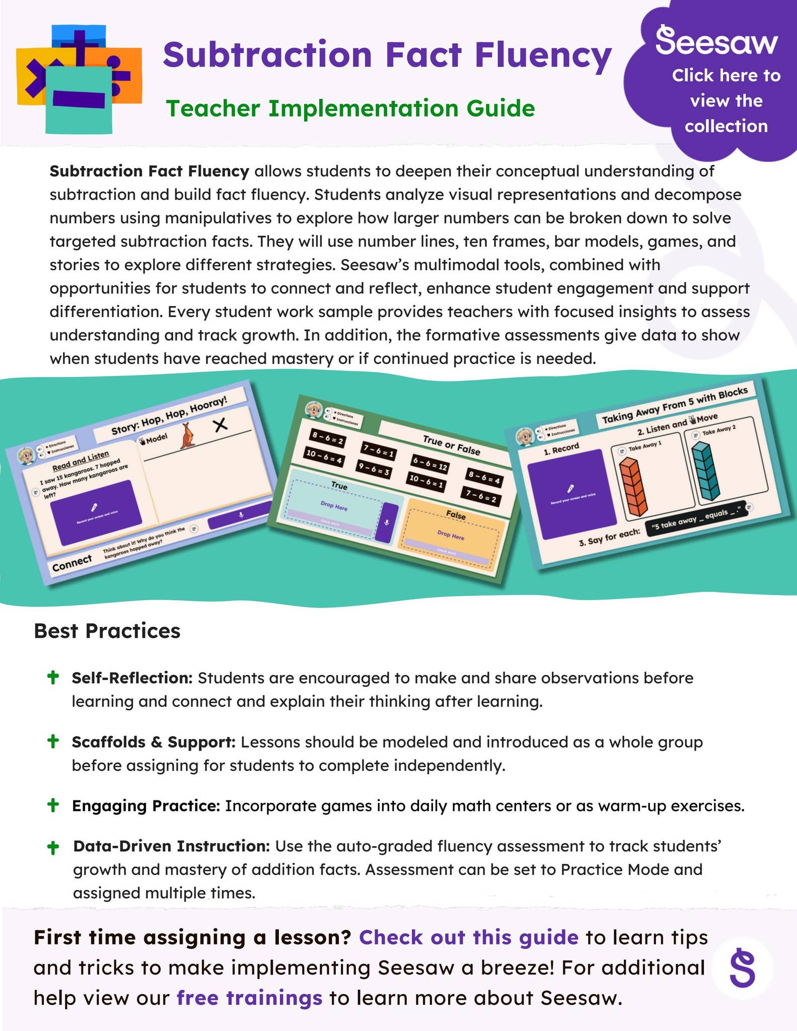 Subtraction Fact Fluency Implentation Guide by seesawlearning - Issuu