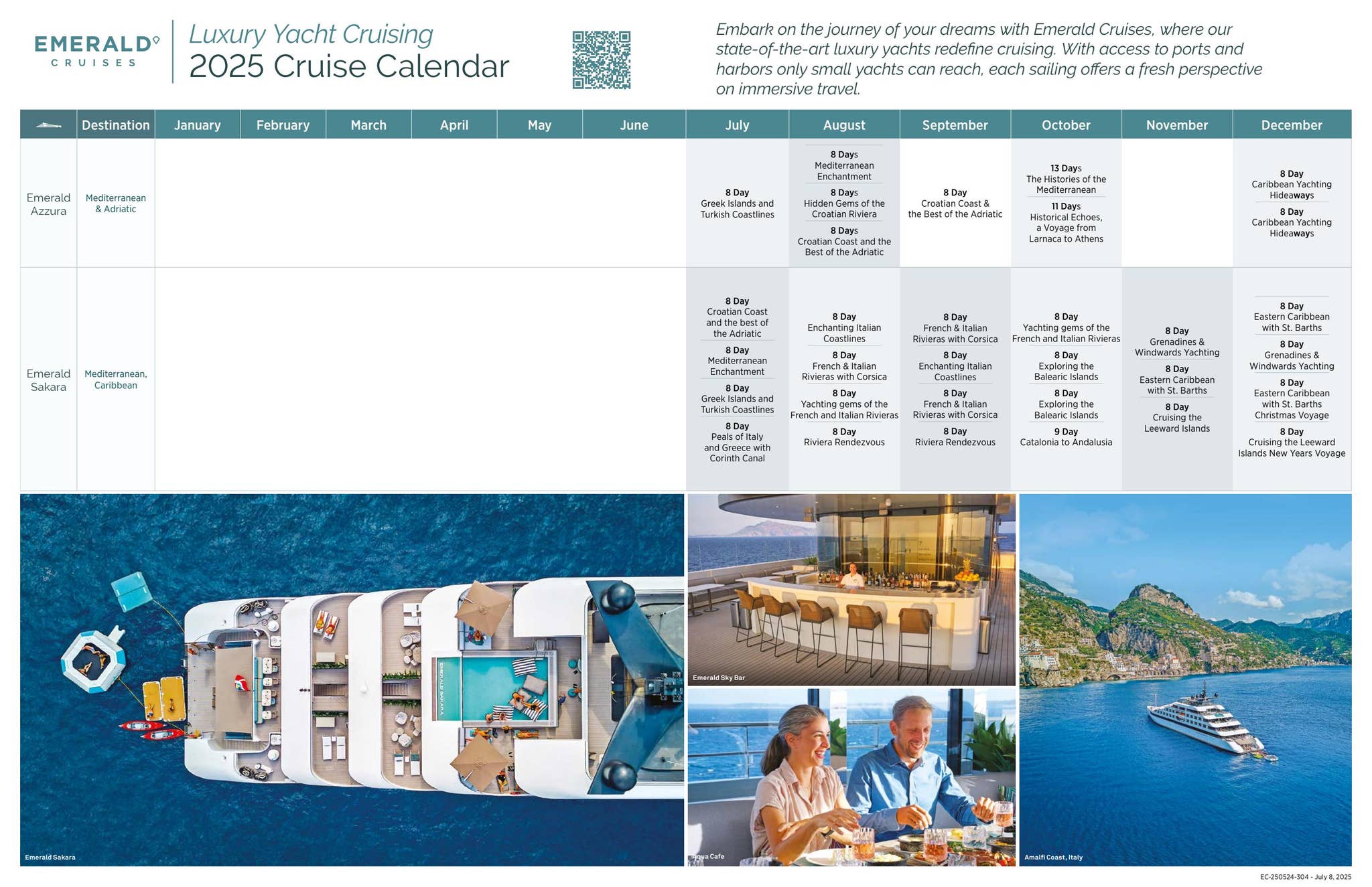 2025-2028 Emerald Yacht Cruise Calendar by Scenic & Emerald Cruises US ...
