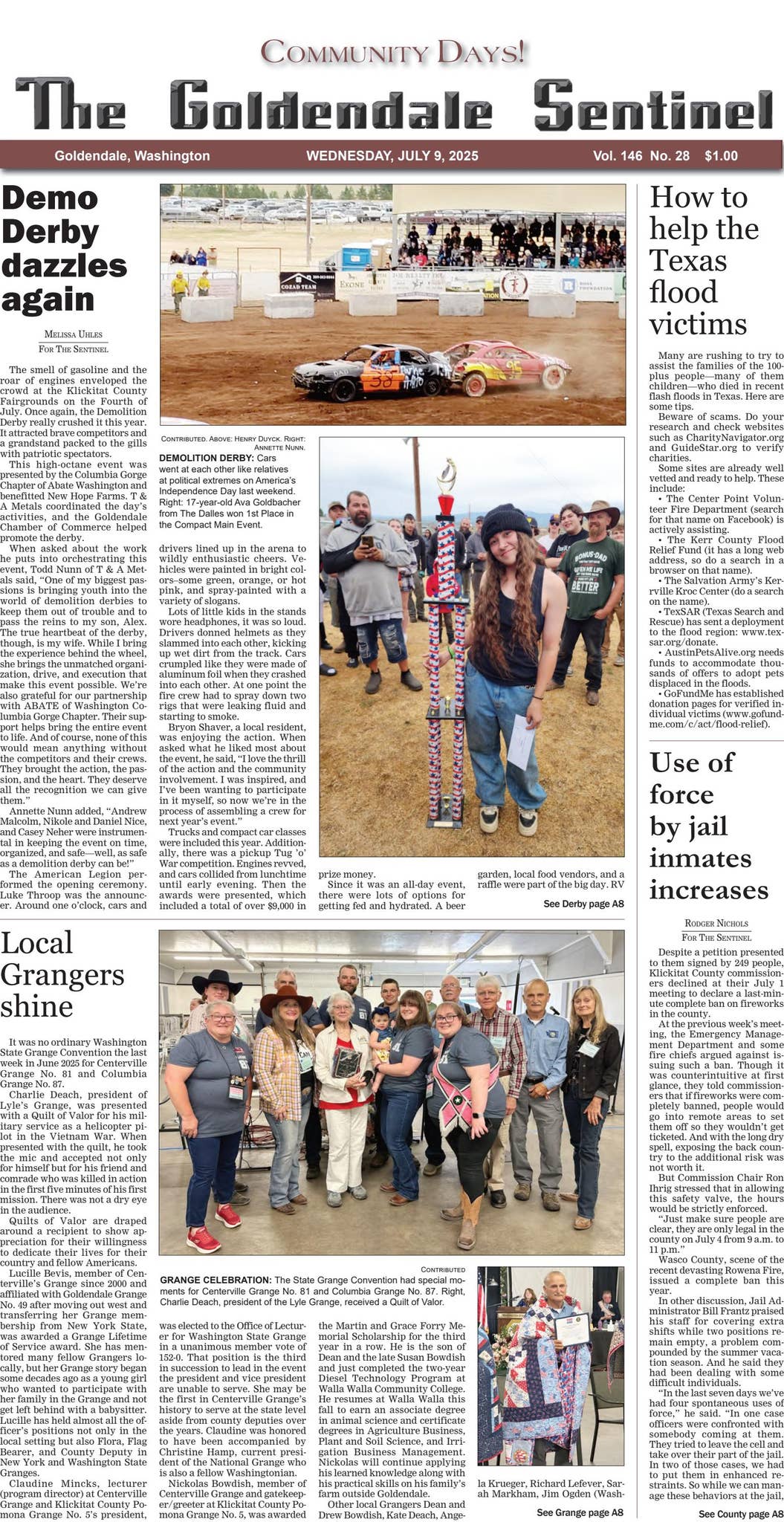 Goldendale Sentinel July 9, 2025 by Goldendale Sentinel - Issuu