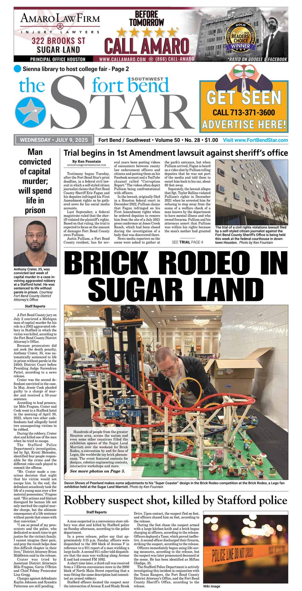 The 07-09-2025 Edition of The Fort Bend Star by Street Media - Issuu